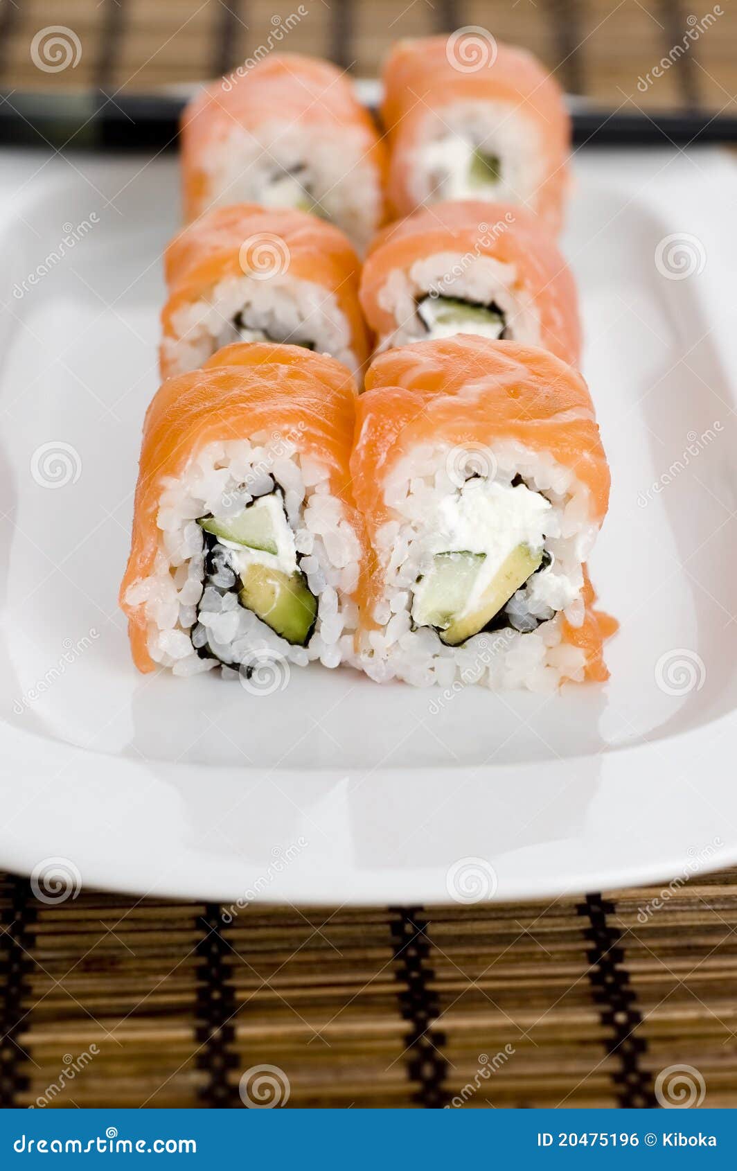 Salmon rolls stock photo. Image of philadelphia, salmon - 20475196