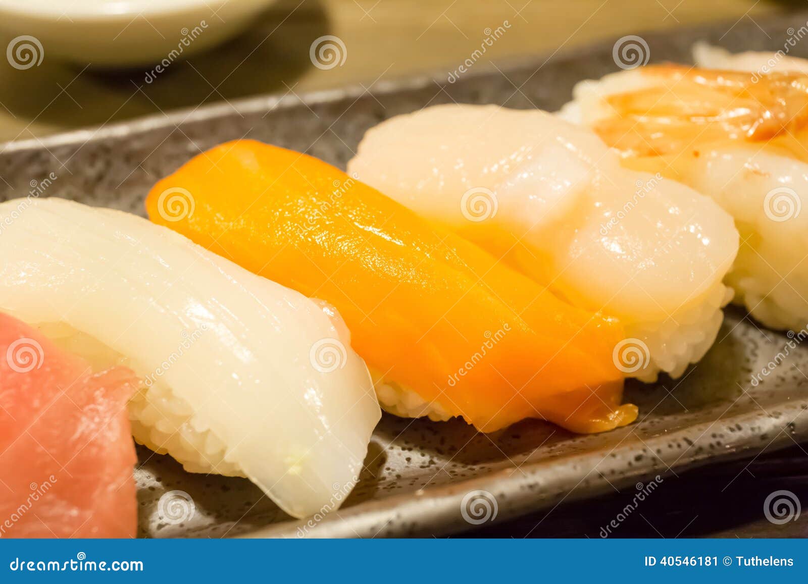 Salmon and Several Kinds of Raw Fish Meat in Various Size Stock Image ...