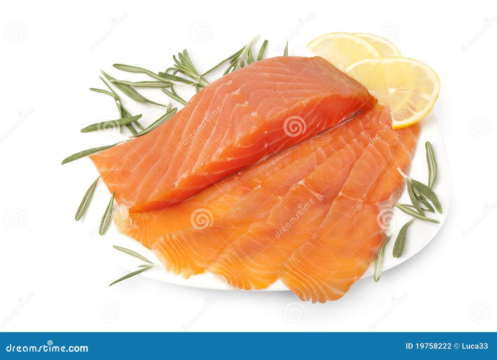 Salmon sliced stock photo. Image of sliced, salmon, plate - 19758222