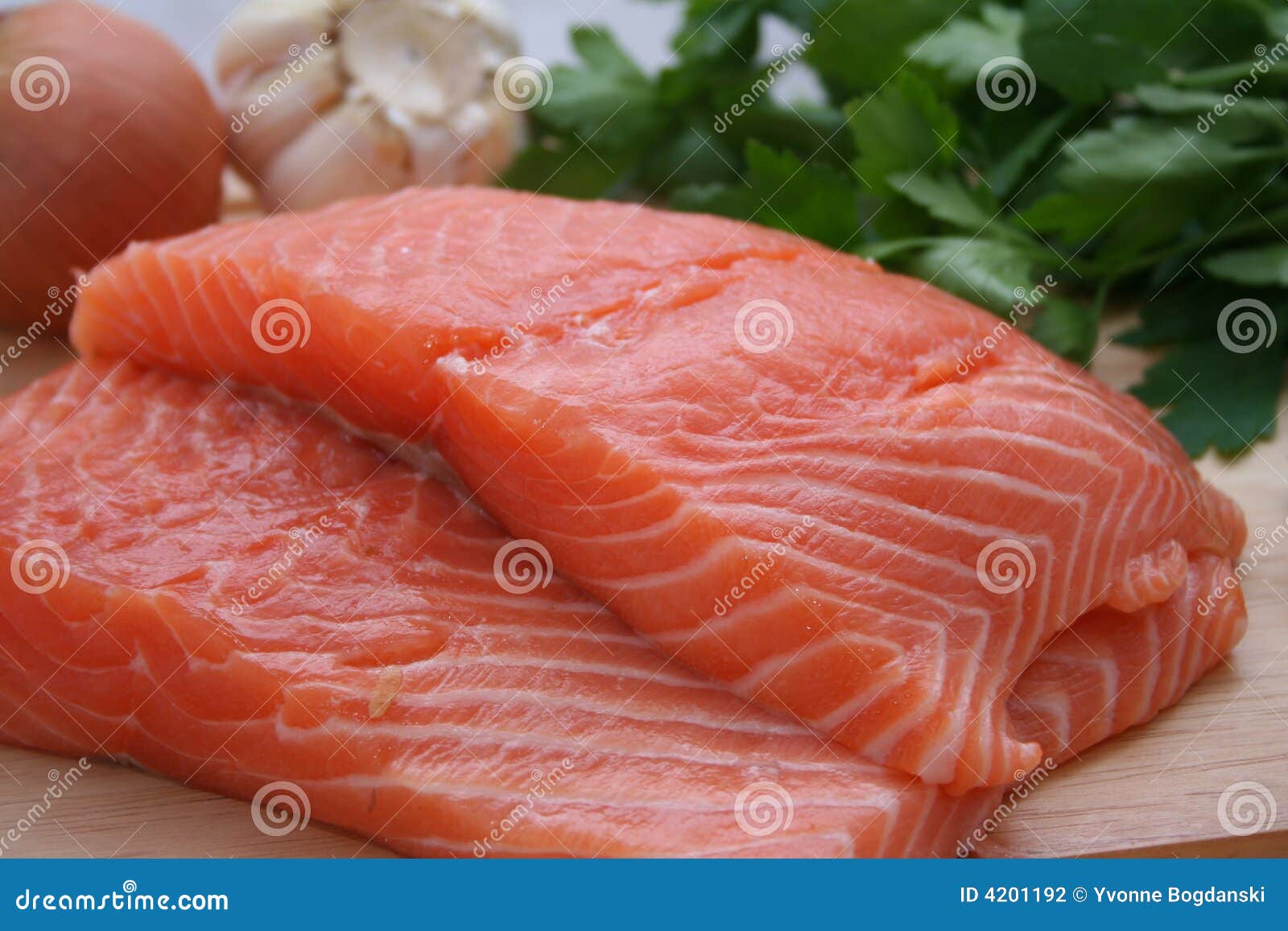 Salmon slices stock photo. Image of tasty, fresh, slice - 4201192