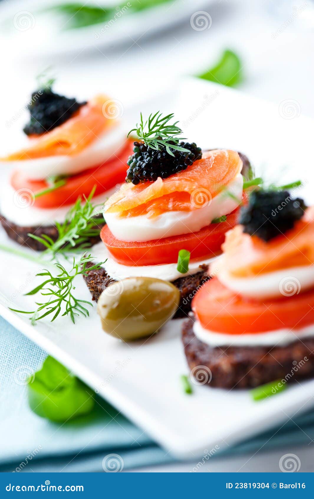 Salmon Snack stock photo. Image of pumpernickel, closeup - 23819304