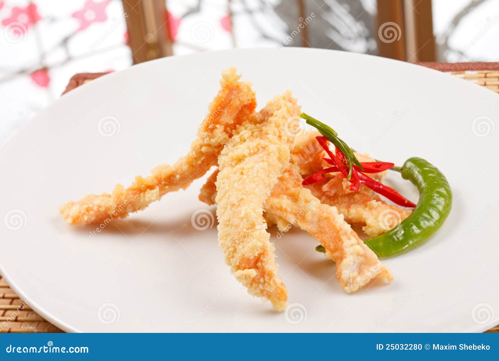 Salmon in tempura stock photo. Image of asian, cuisine - 25032280