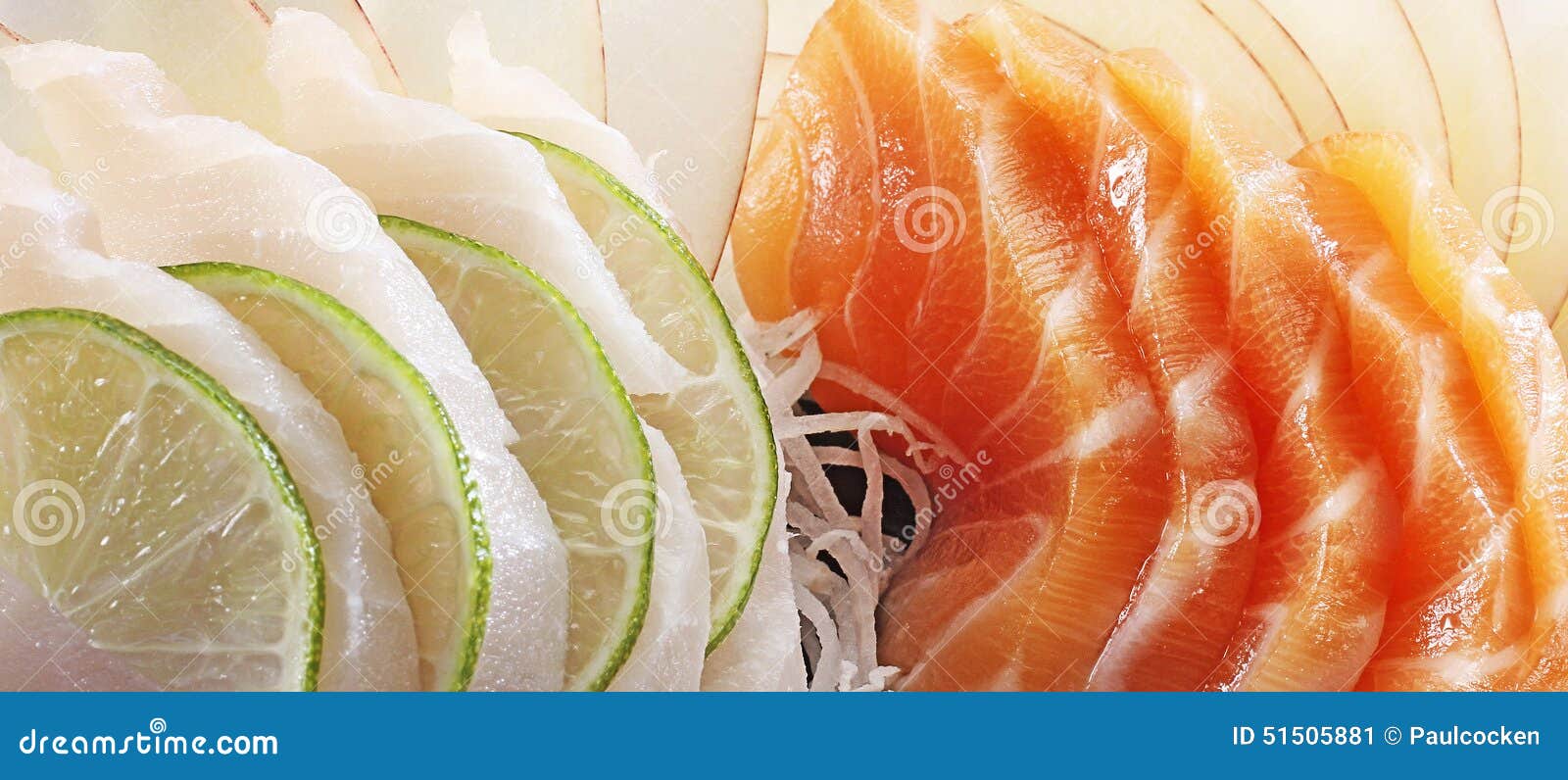 Salmon and White Fish Sashimi Stock Image - Image of food, sashimi ...