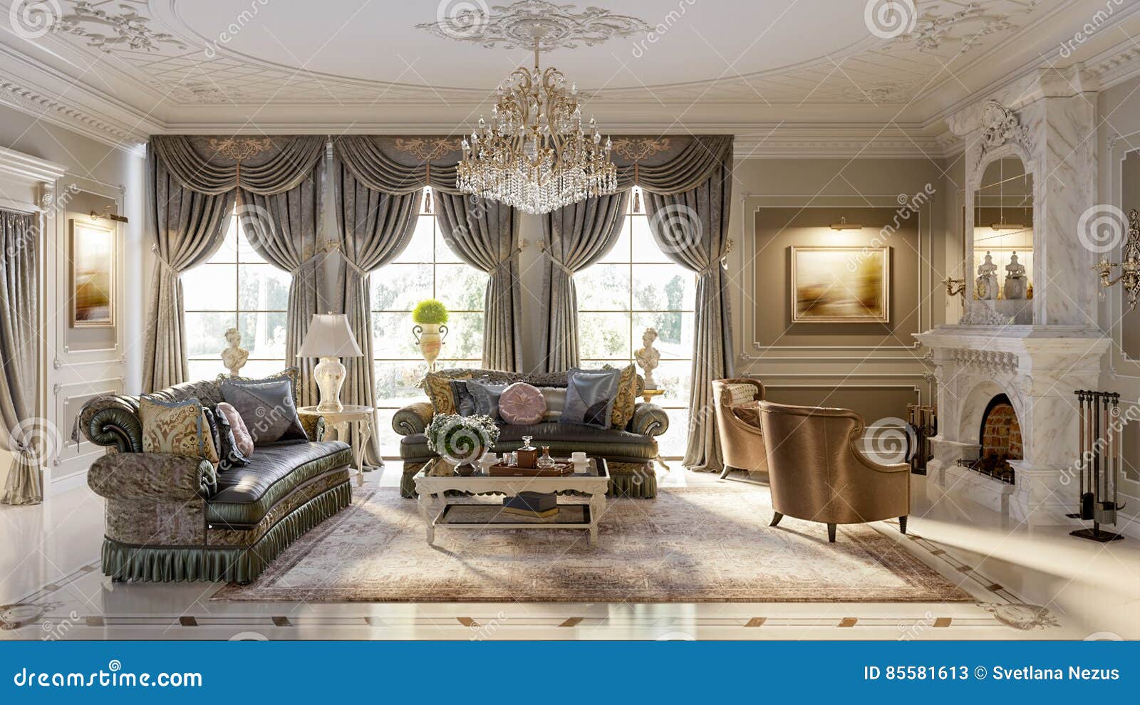 Salon baroque luxueux illustration stock. Illustration du chocolat ...