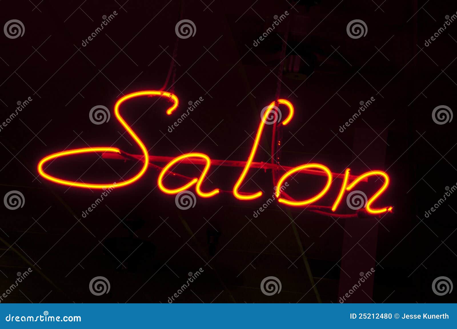 Salon Neon Sign stock photo. Image of cursive, sign, hanging - 25212480