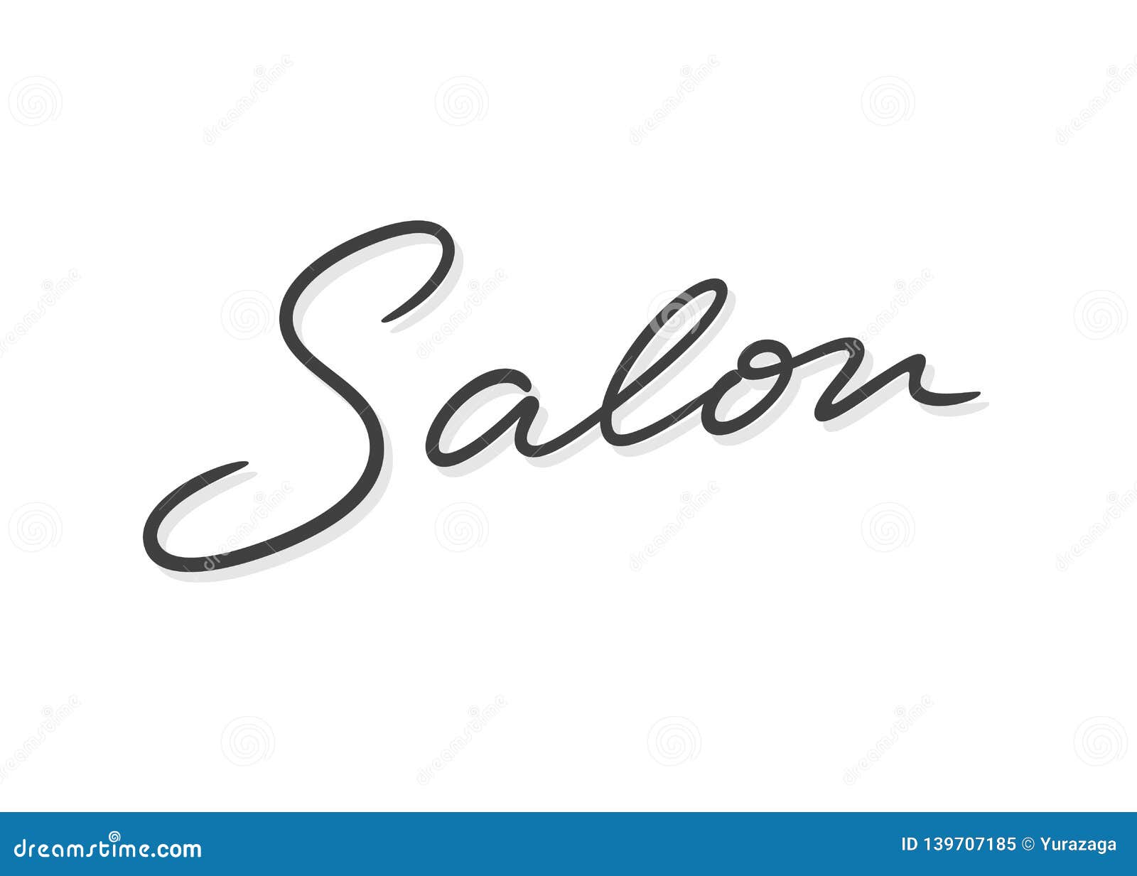 Salon vector lettering stock vector. Illustration of design - 139707185