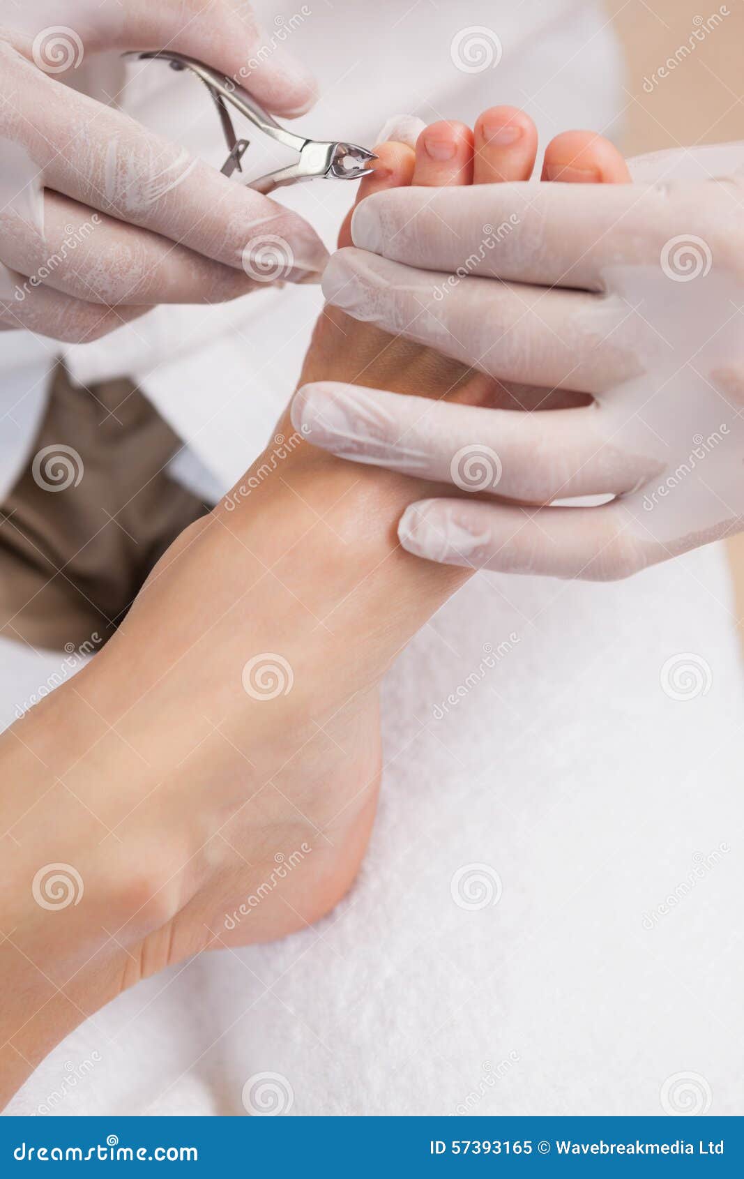 Salon Worker Using a Nail Clippers Stock Image - Image of relax, foot ...