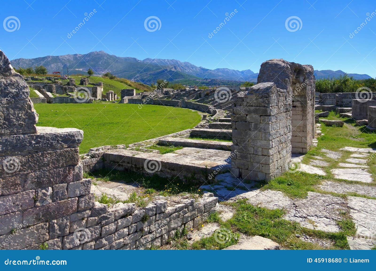 Salona stock photo. Image of salonae, amphitheatre, arch - 45918680