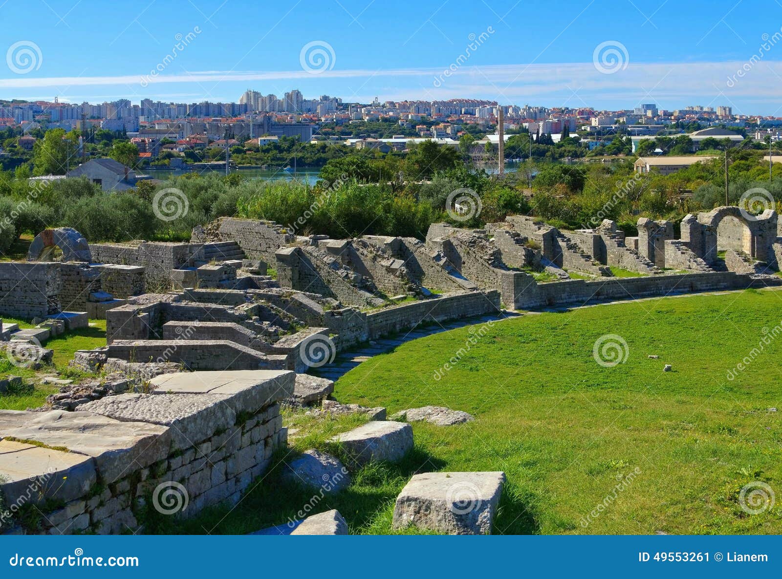 Salona stock image. Image of town, stone, ruins, salonae - 49553261