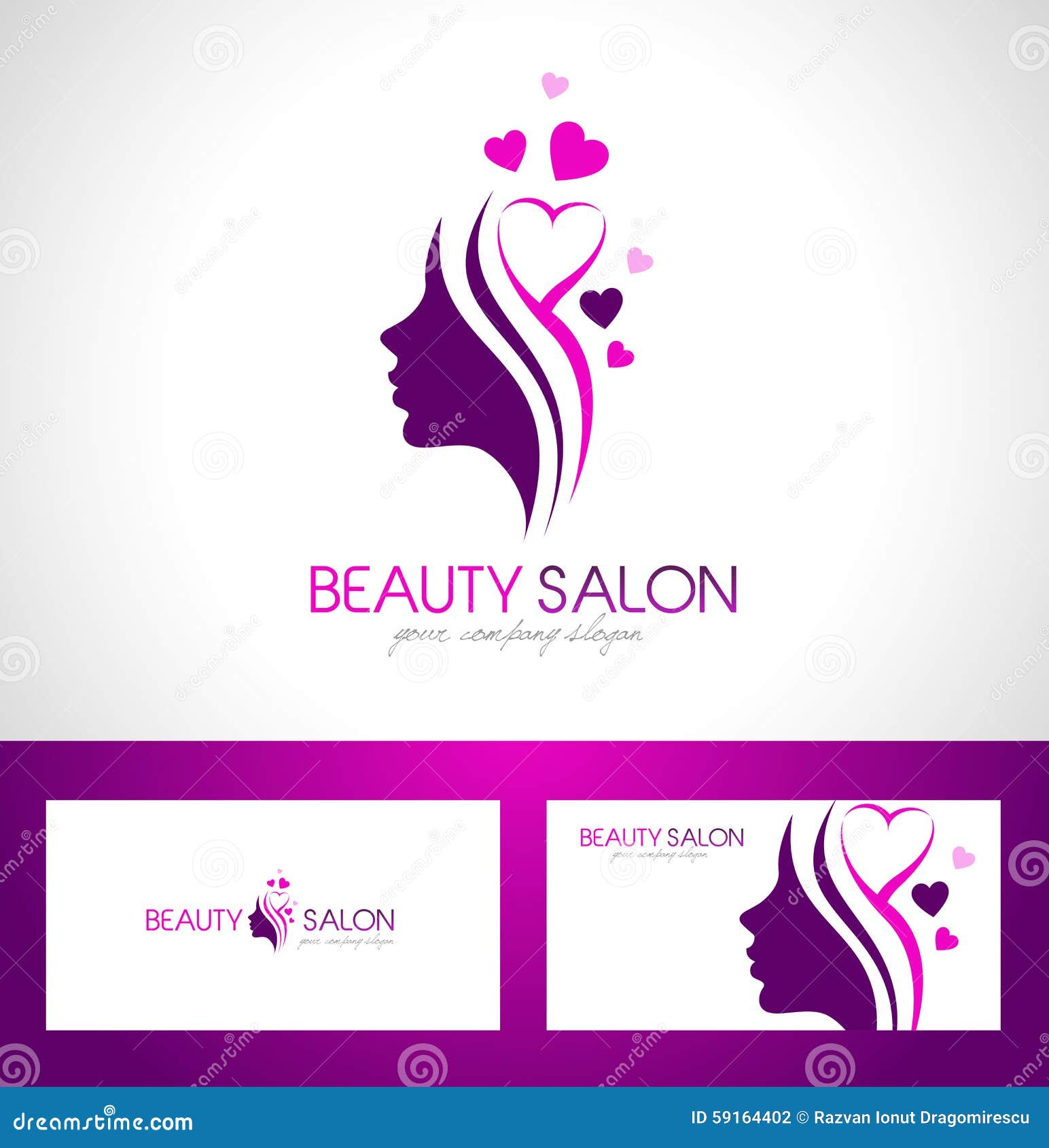 Salone Di Bellezza Logo Design Illustrazione Vettoriale - Illustrazione ...