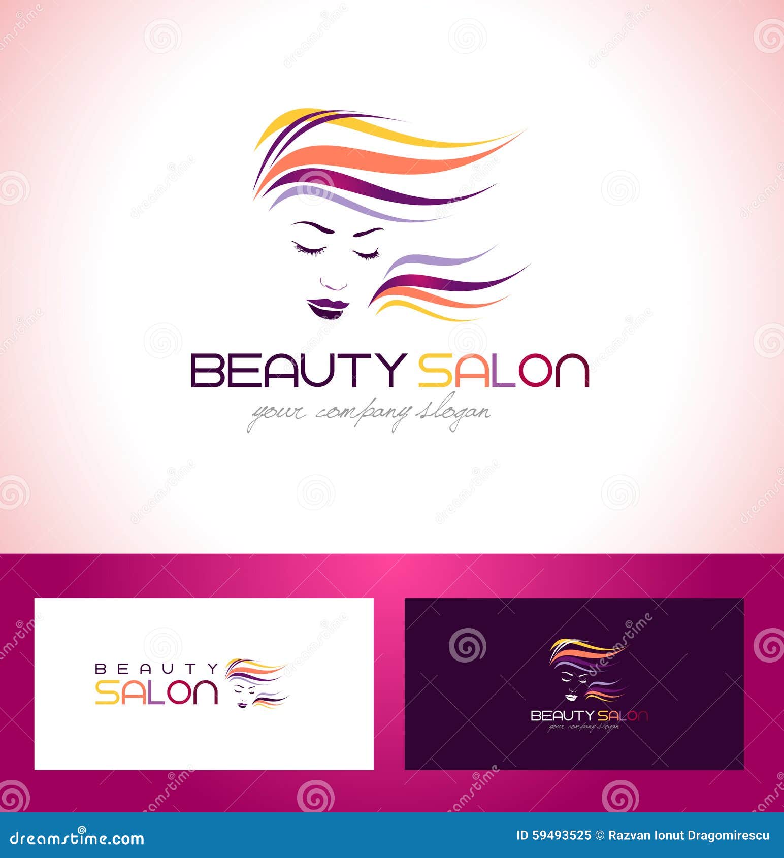 Salone Di Bellezza Logo Design Illustrazione Vettoriale - Illustrazione ...