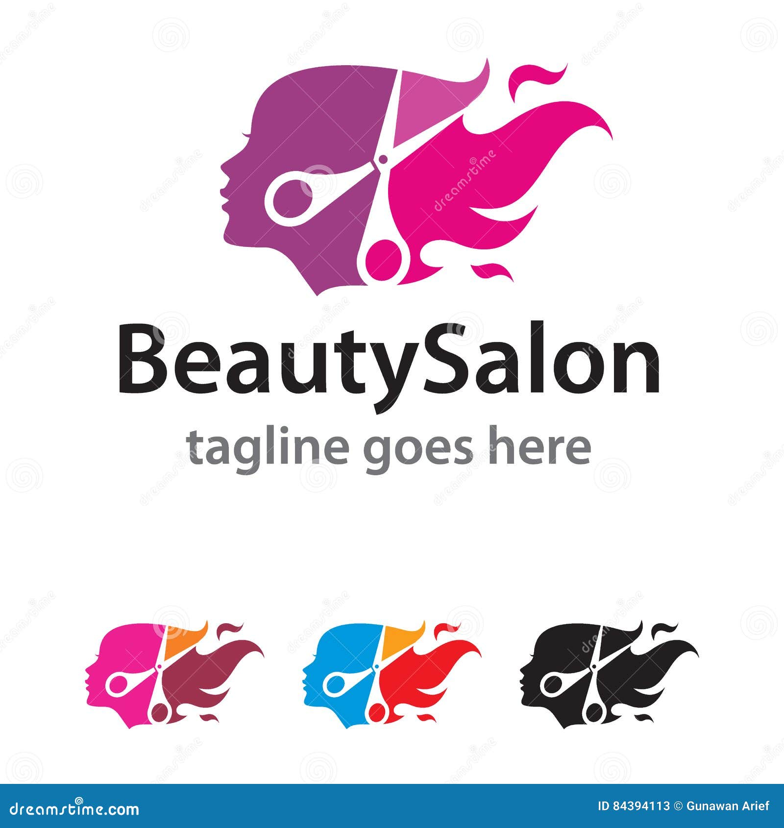 Salone Di Bellezza Logo Template Design Vector Illustrazione Vettoriale ...