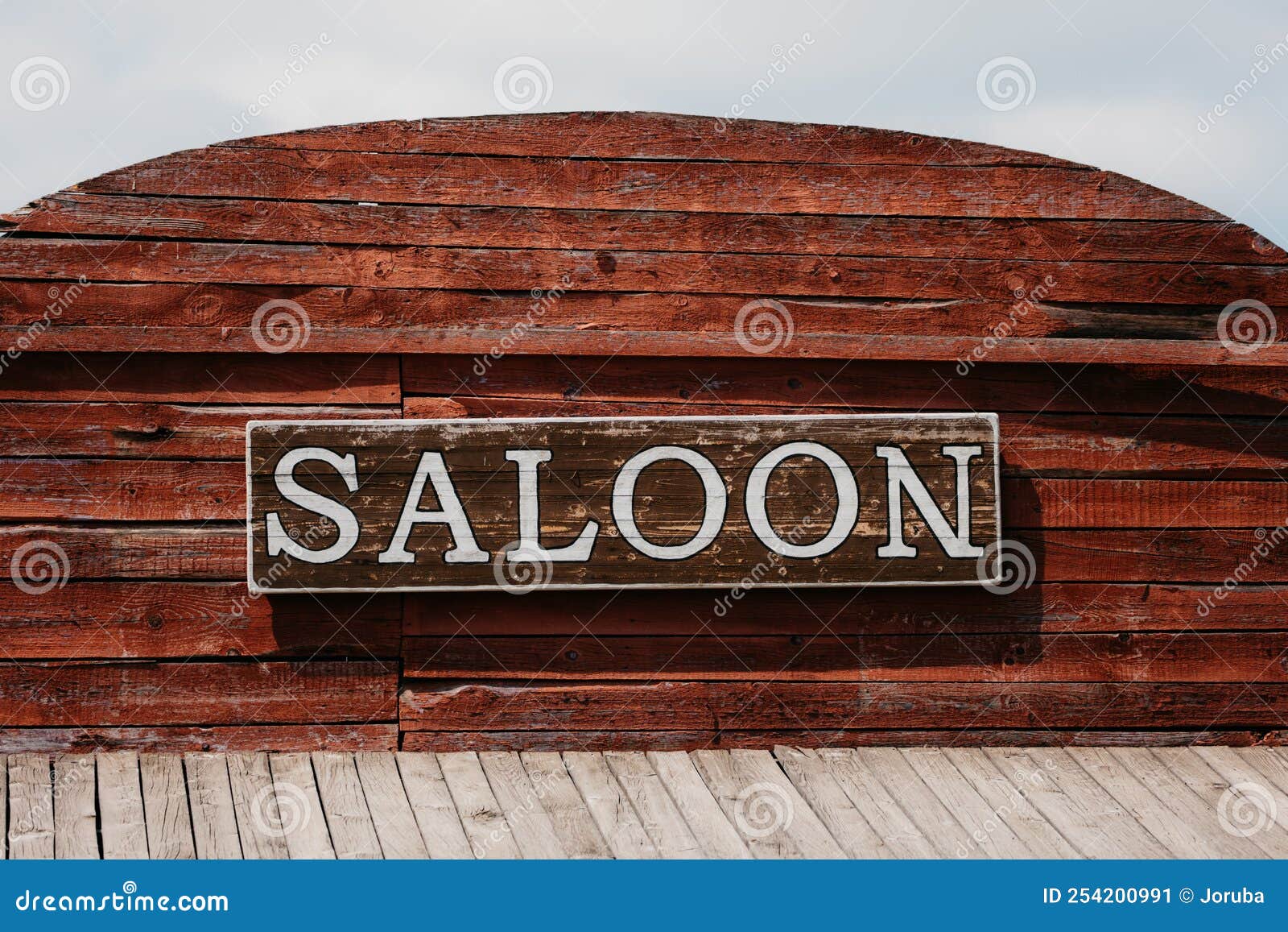 Saloon Facade Text in Western City Stock Image - Image of text, america ...
