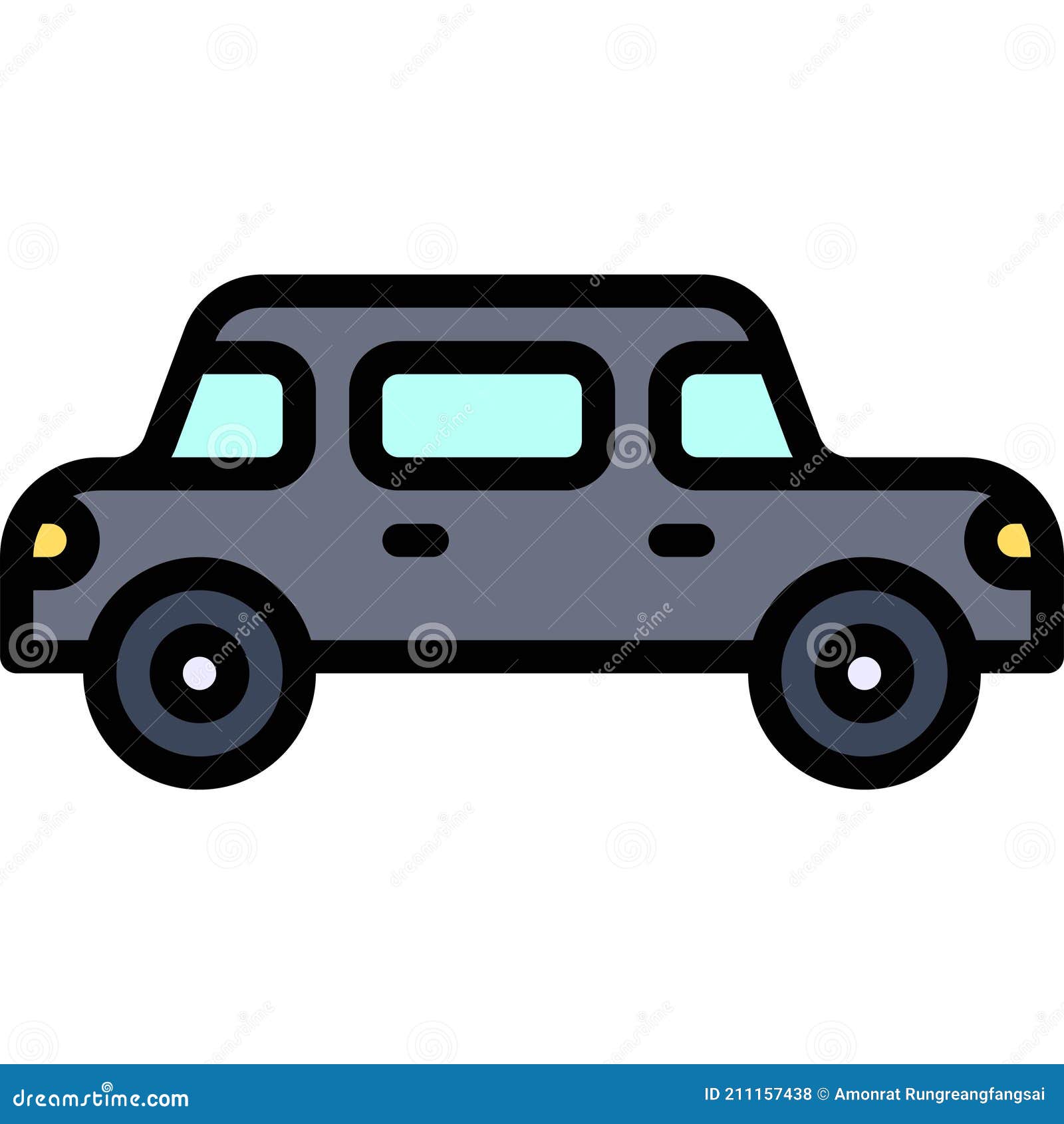 Saloon Icon, Transportation Related Vector Stock Vector - Illustration ...