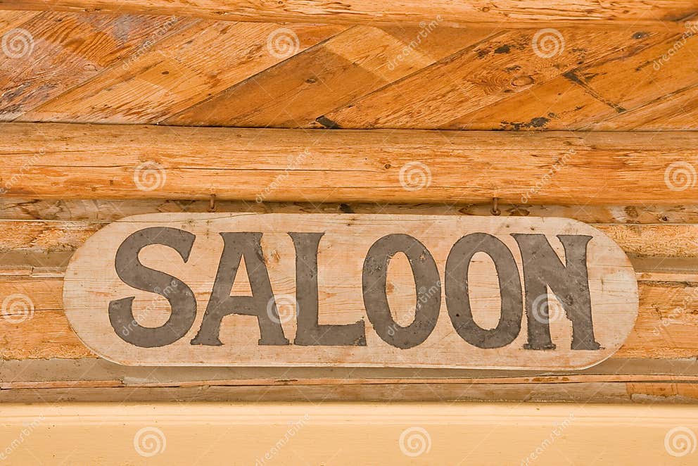 Saloon Sign stock image. Image of saloon, message, watering - 17117069