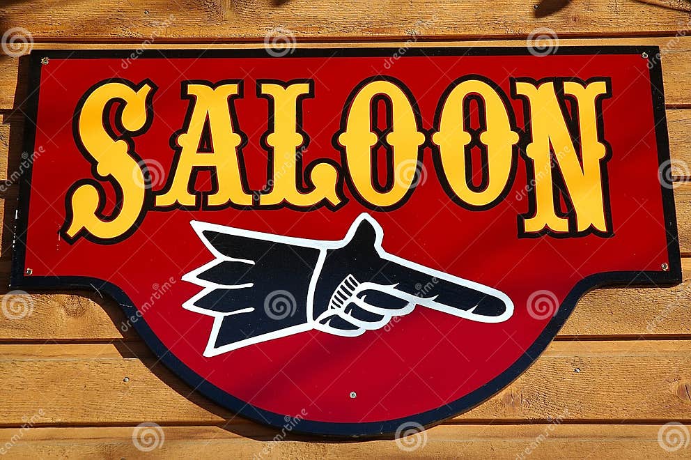 Saloon sign stock image. Image of quick, parlor, renegade - 3889727
