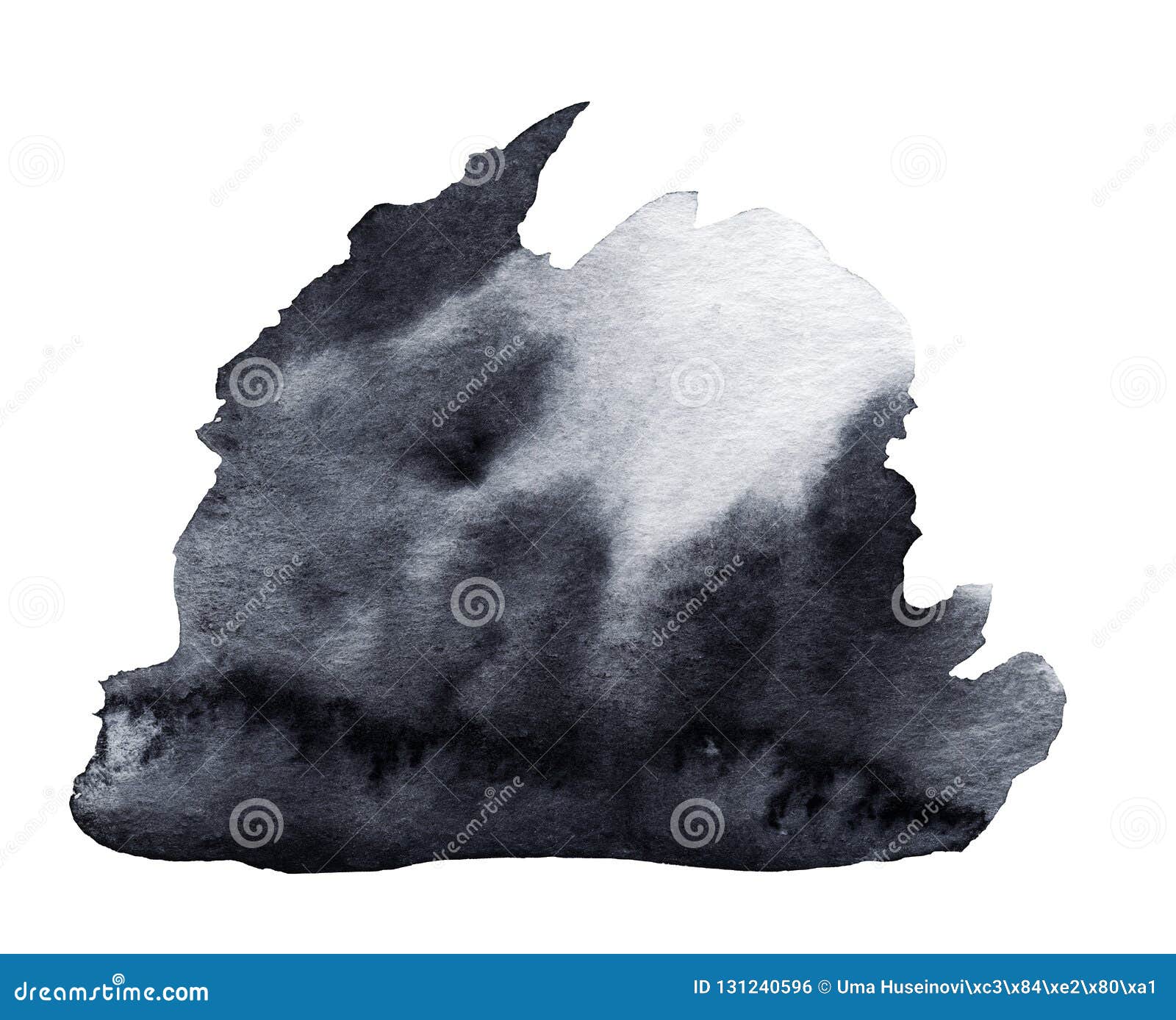 Salpicadura De La Acuarela Negra Stock de ilustración - Ilustración de ...