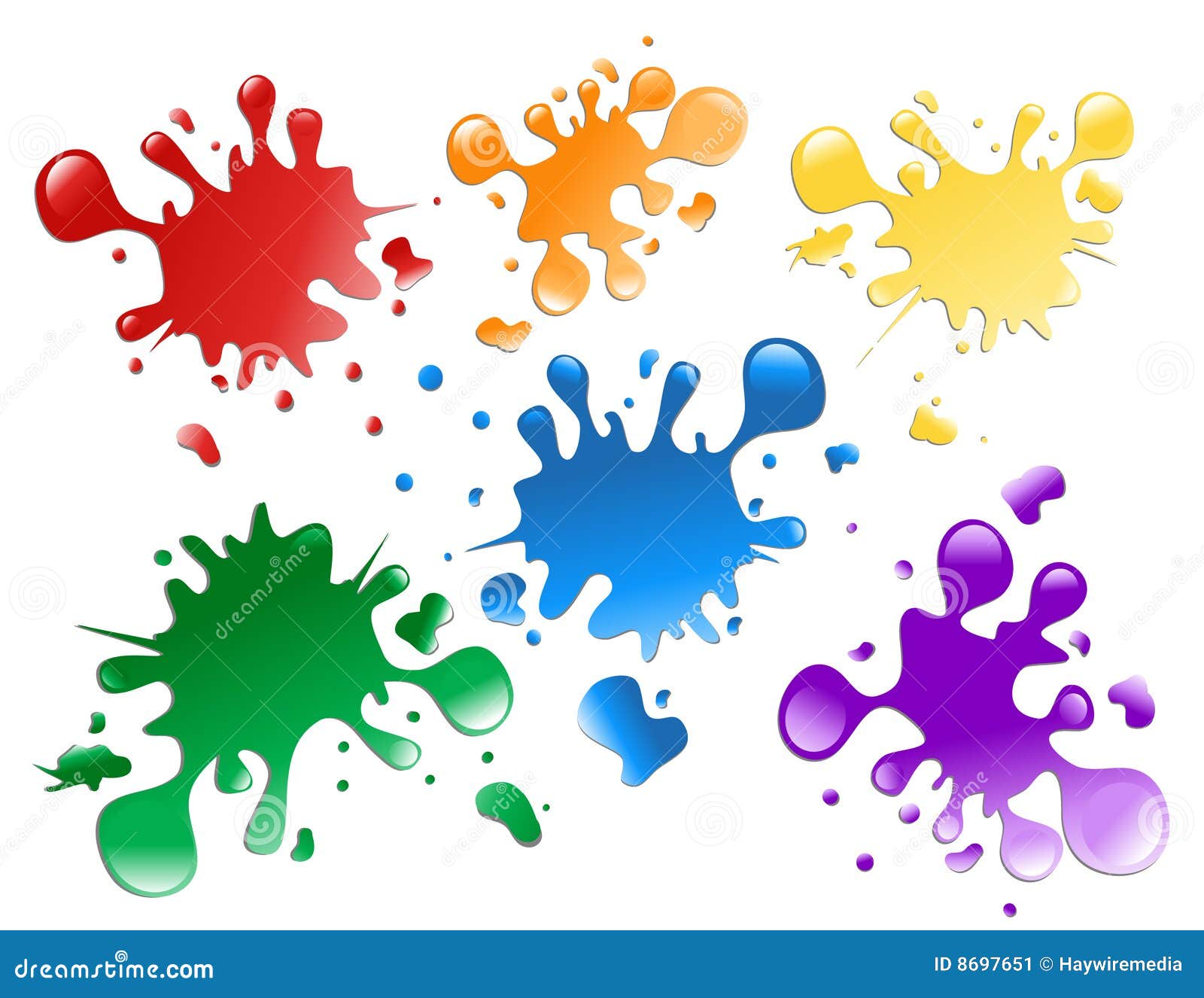 Salpicaduras Coloridas De La Pintura Ilustración del Vector ...