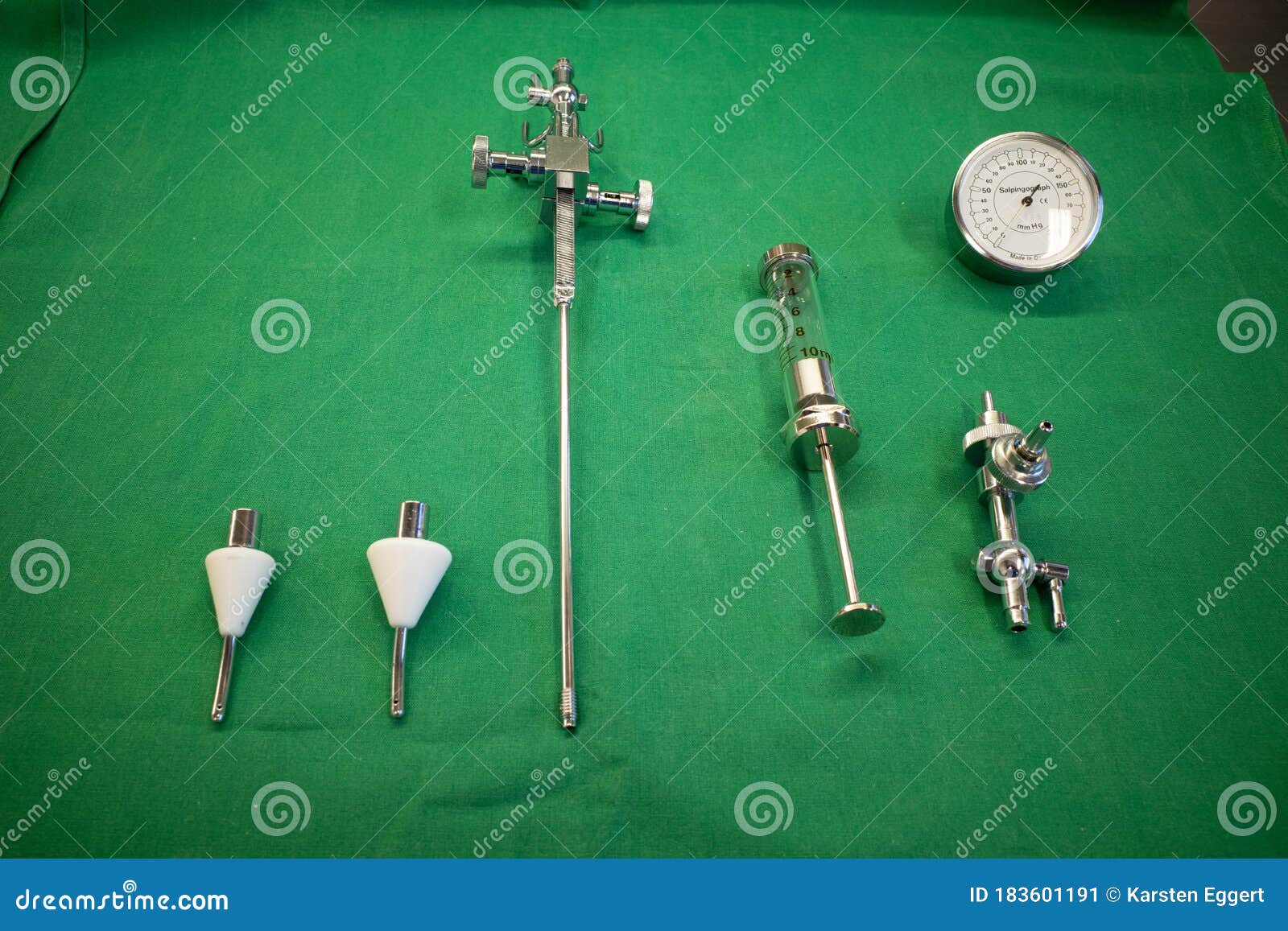 Salpingoscope is Placed on a Surgical Drape To Show the Color of the ...