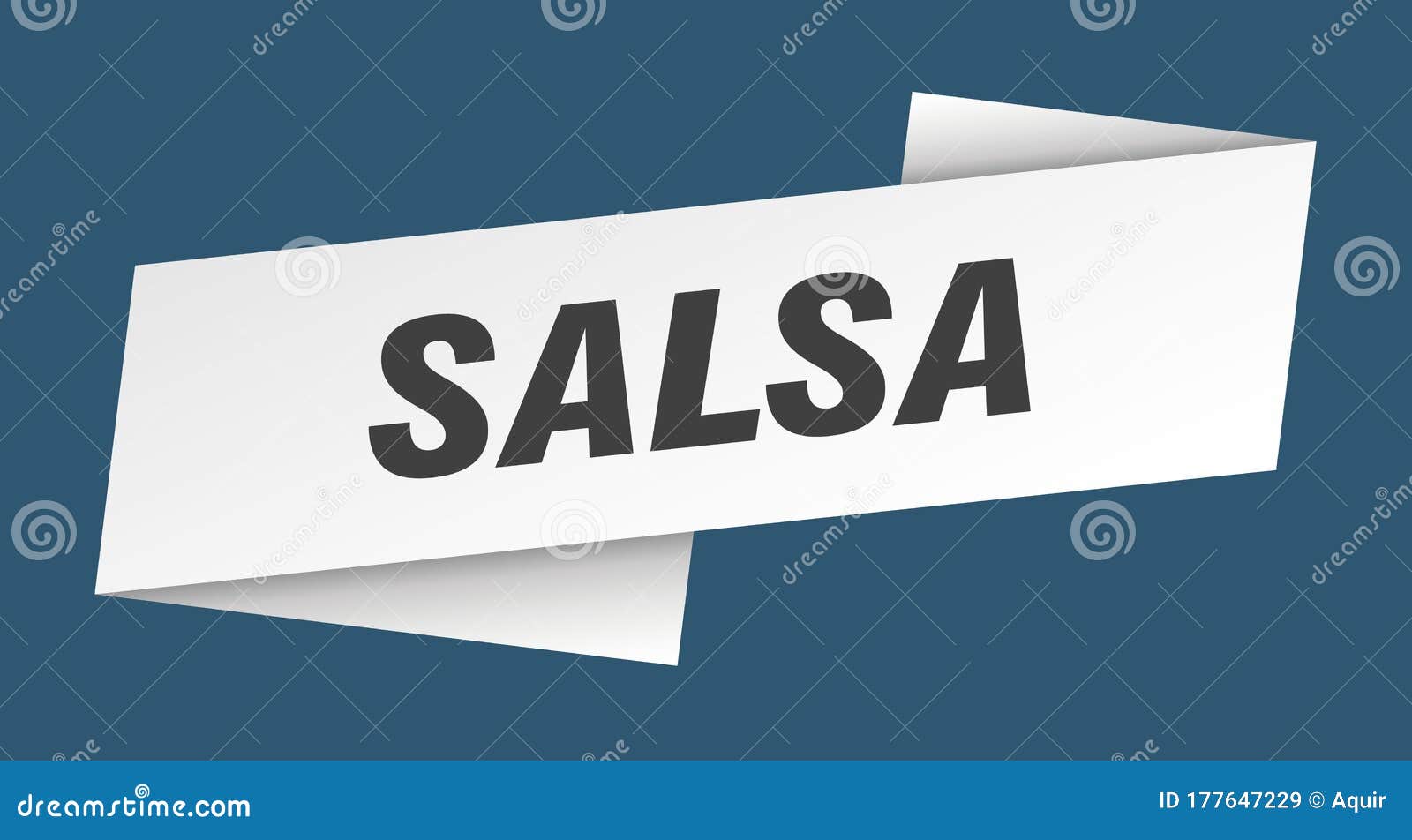 Salsa Banner Template. Salsa Ribbon Label Stock Vector - Illustration ...