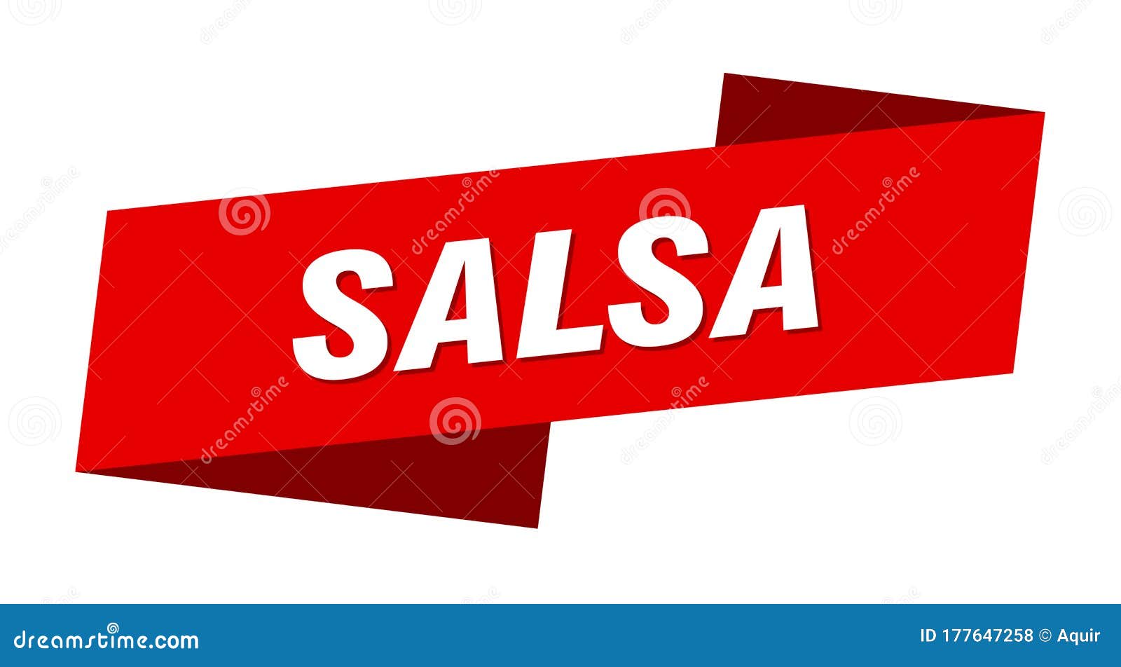 Salsa Banner Template. Salsa Ribbon Label Stock Vector - Illustration ...