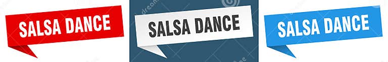 Salsa Dance Banner. Salsa Dance Speech Bubble Label Set Stock Vector ...