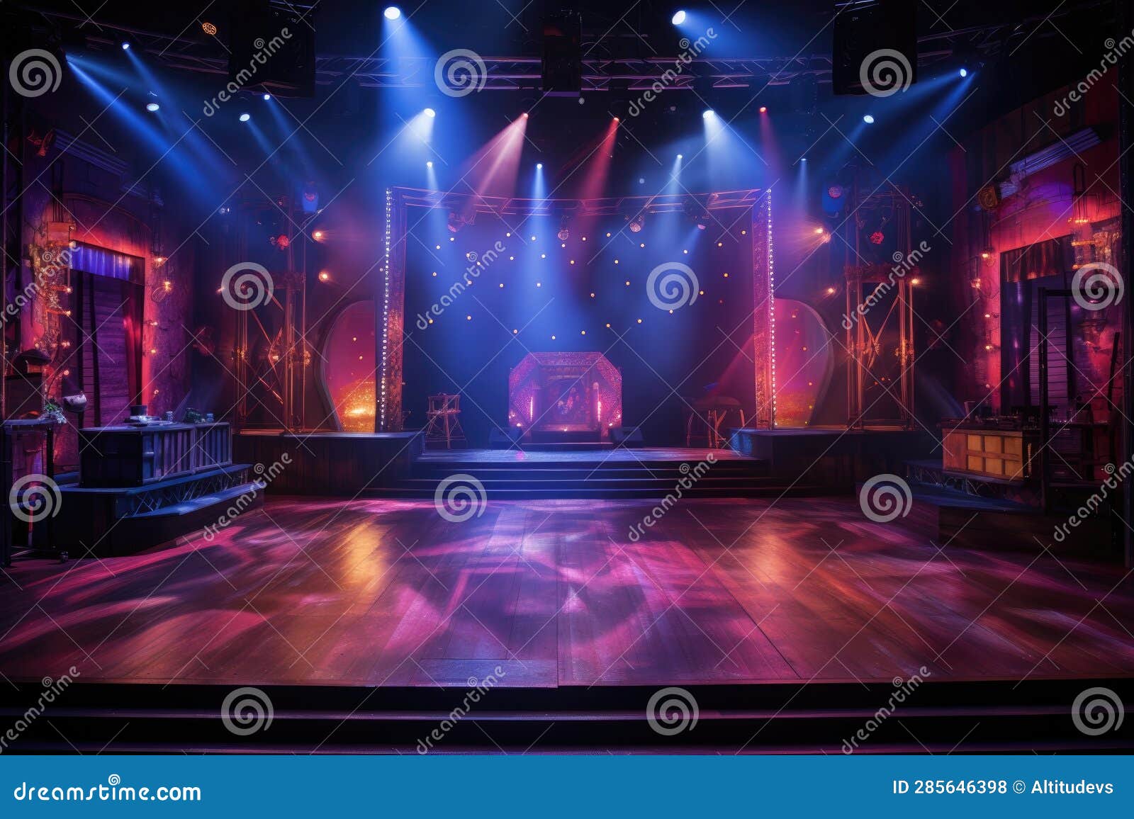 Salsa Dance Competition Stage with Spotlights Stock Photo - Image of ...