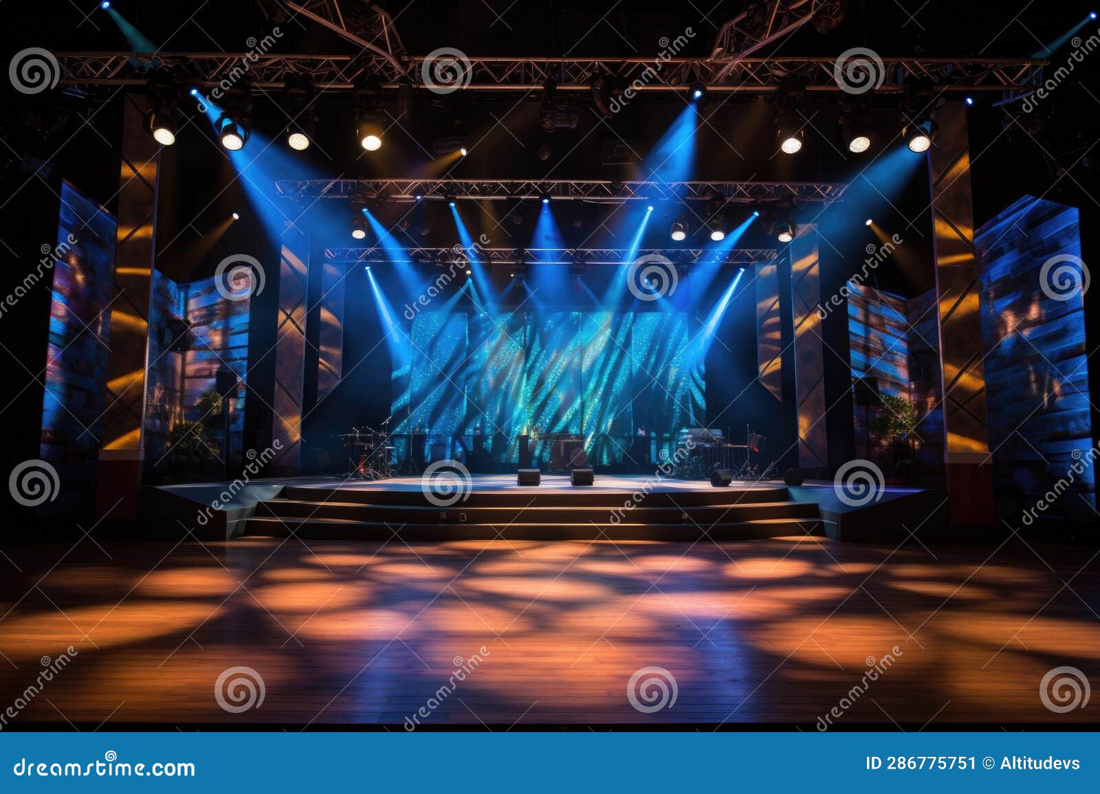 Salsa Dance Competition Stage with Spotlights Stock Image - Image of ...
