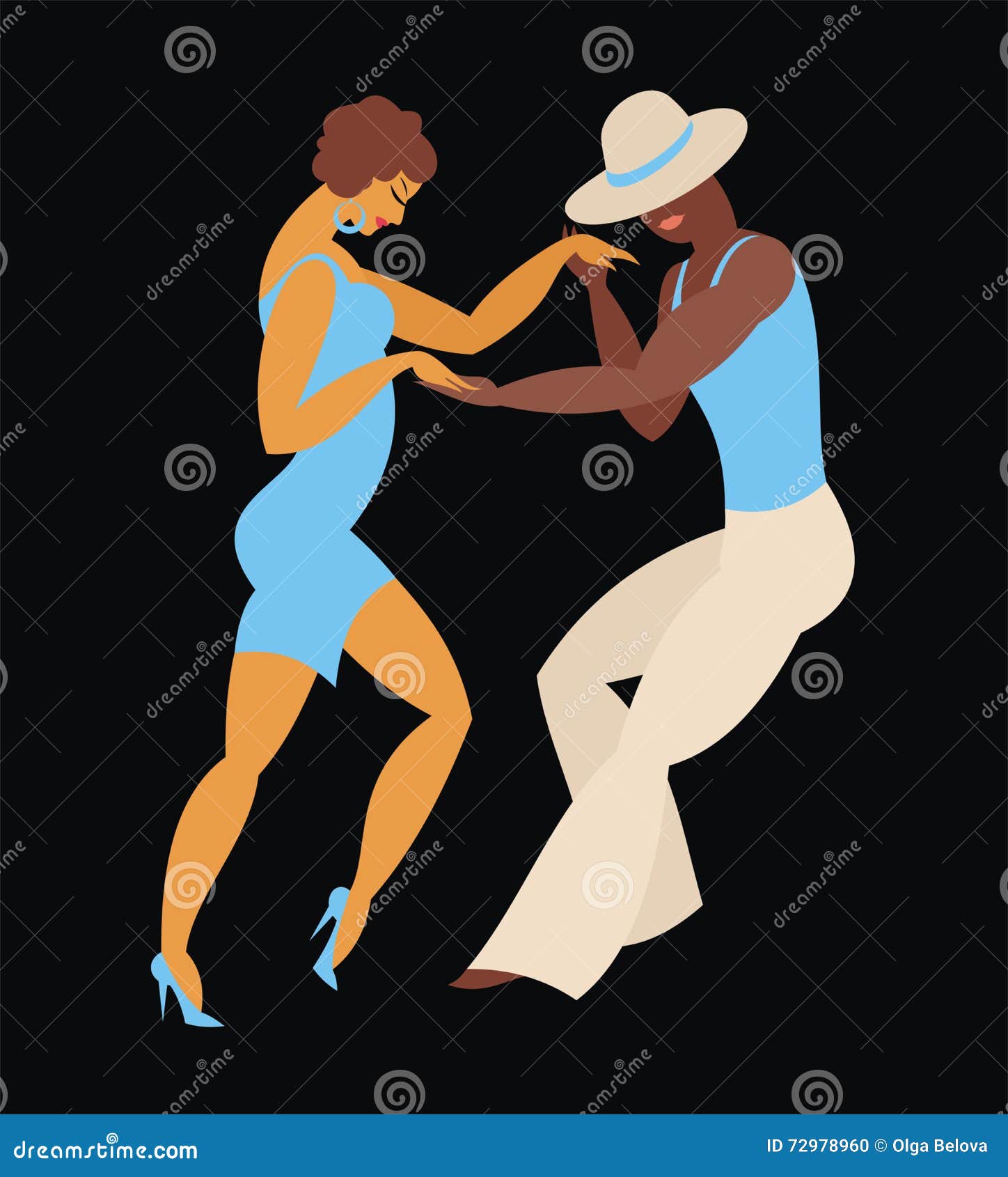 The salsa dance stock vector. Illustration of salsa, tango - 72978960