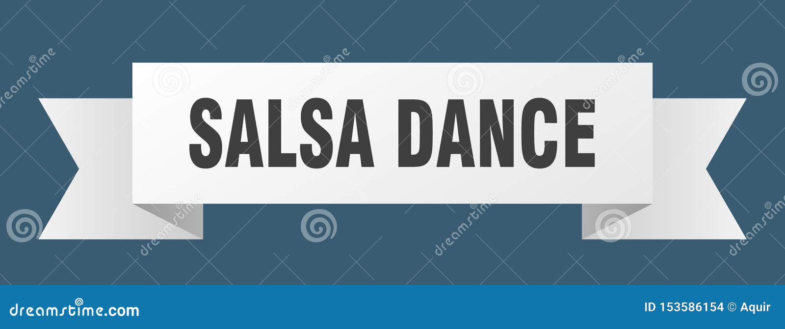Salsa dance ribbon. stock vector. Illustration of seal - 153586154