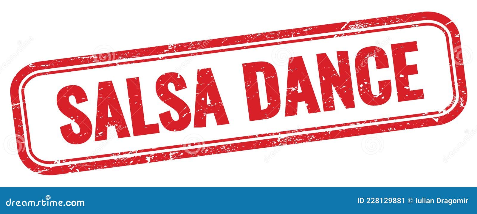 SALSA DANCE Text on Red Grungy Stamp Stock Illustration - Illustration ...