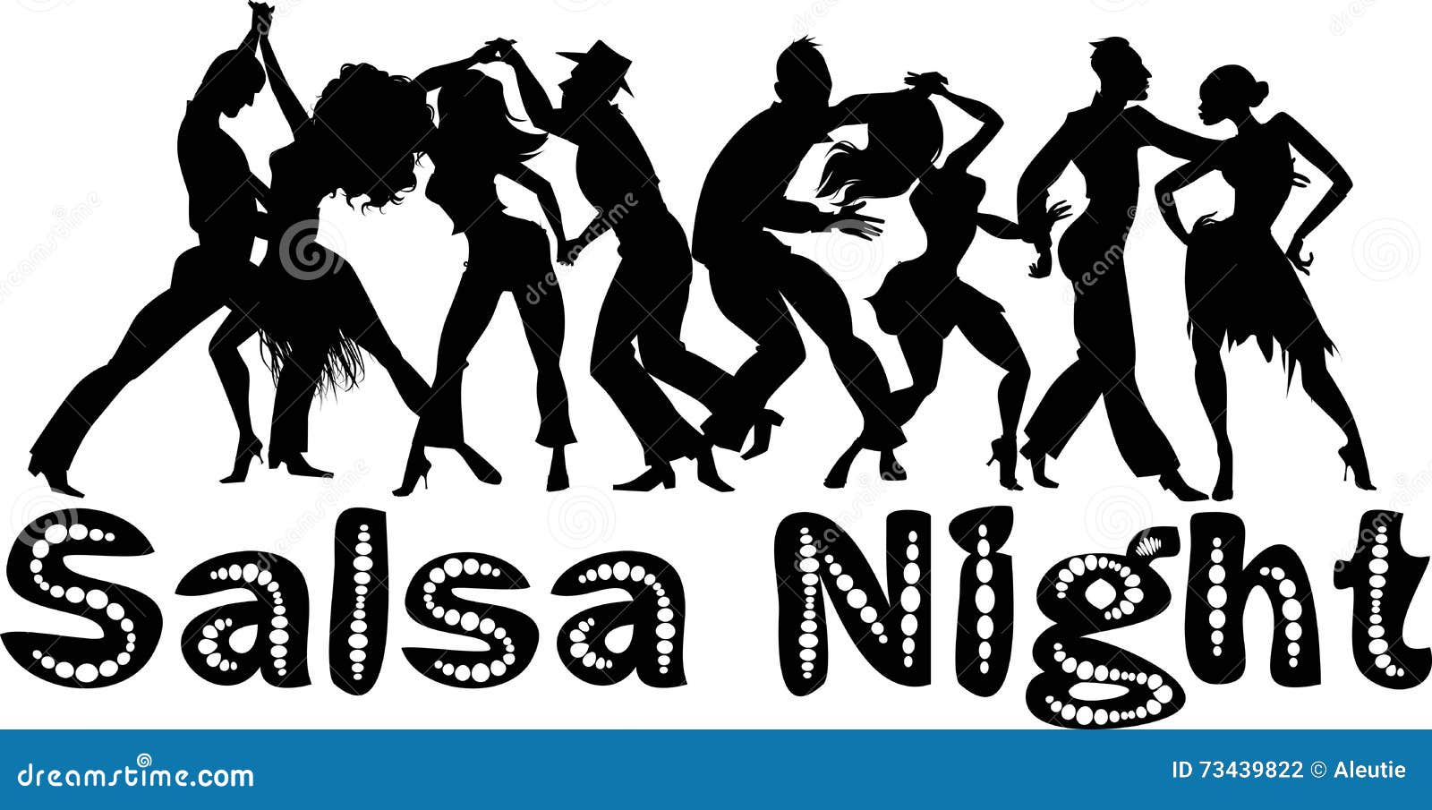Salsa night banner stock vector. Illustration of party - 73439822