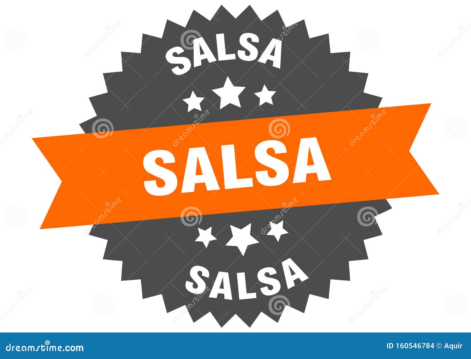 Salsa stock vector. Illustration of orange, black, mexican - 160546784