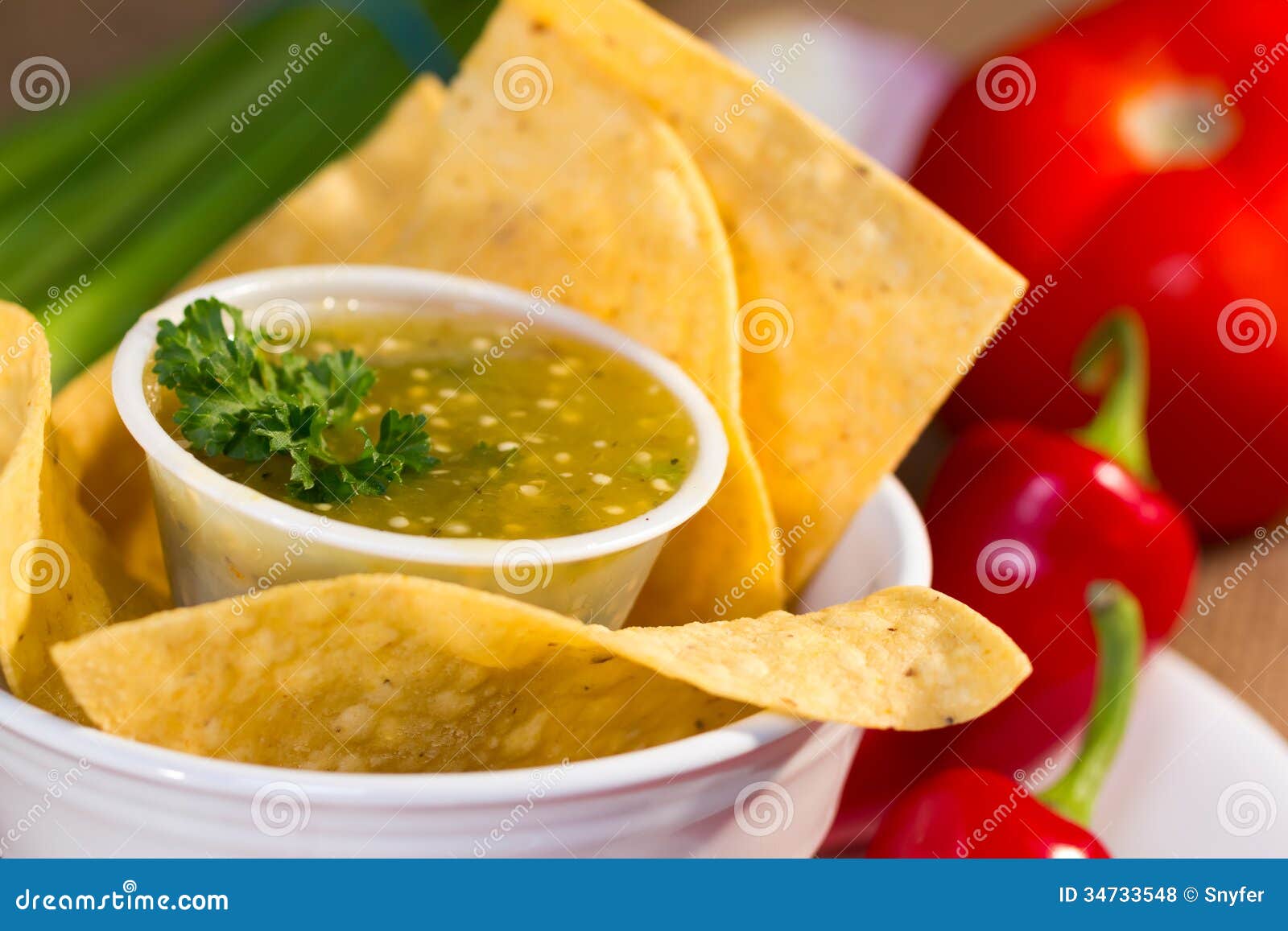 Salsa verde. stock photo. Image of cilantro, salsa, verde - 34733548