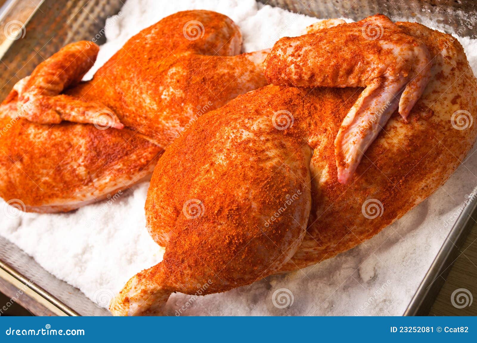 Salt-baked chicken stock image. Image of cooked, golden - 23252081