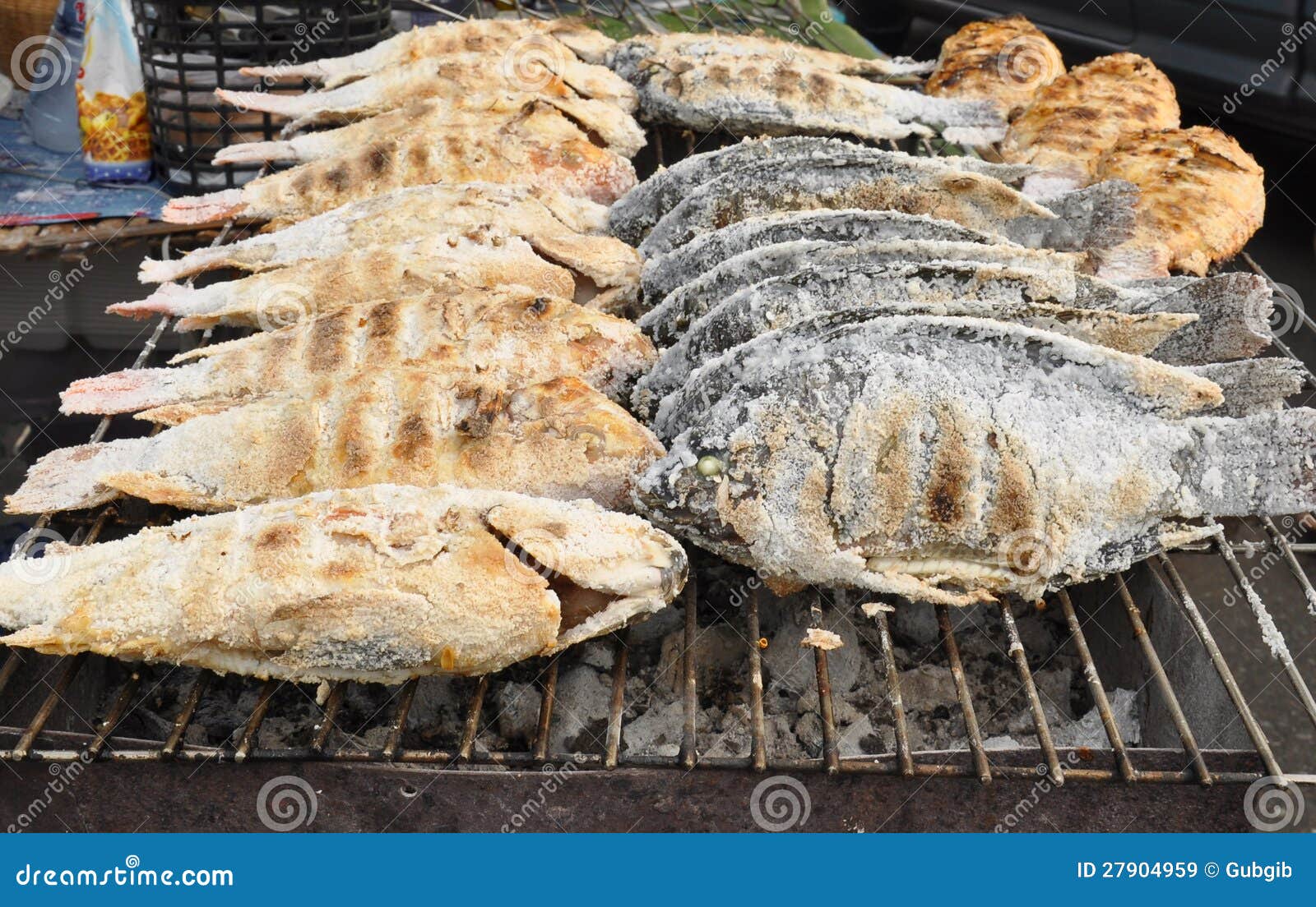 Salt baking fish stock image. Image of foof, fish, barbecue - 27904959