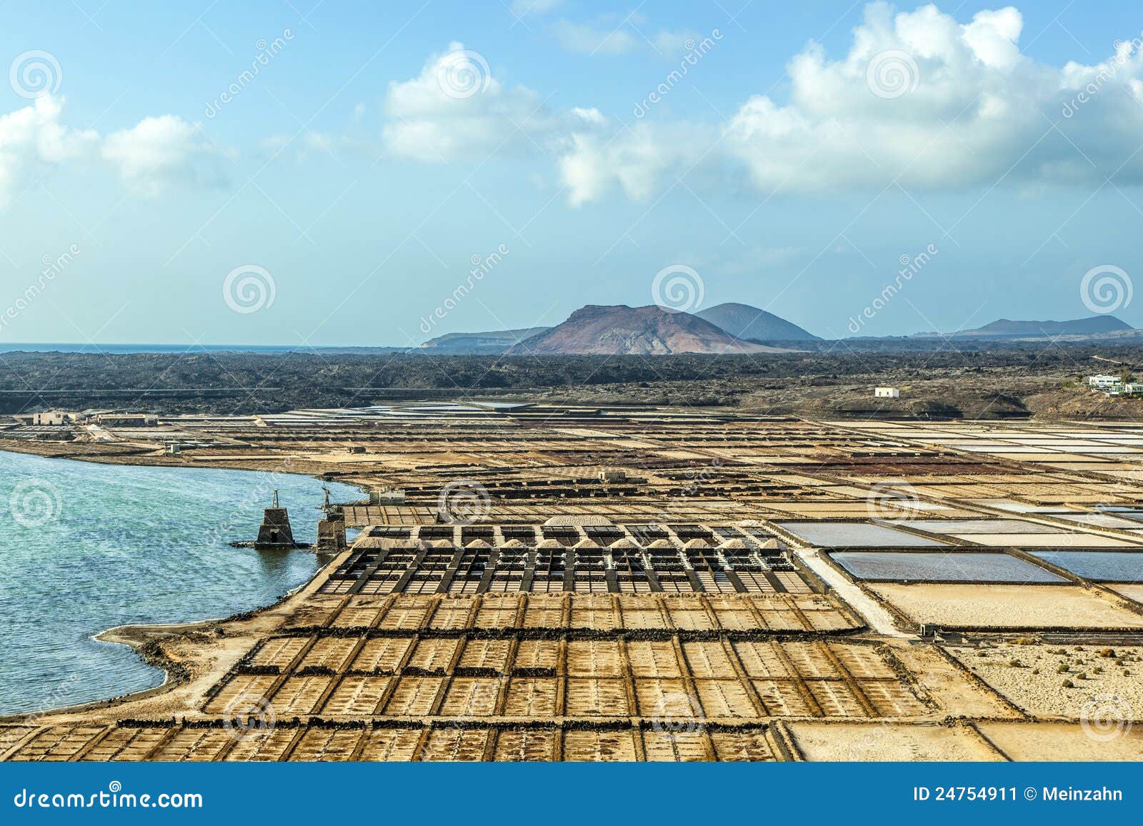 Salt Basins in Saline De Janubio at Lanzarote Stock Image - Image of ...