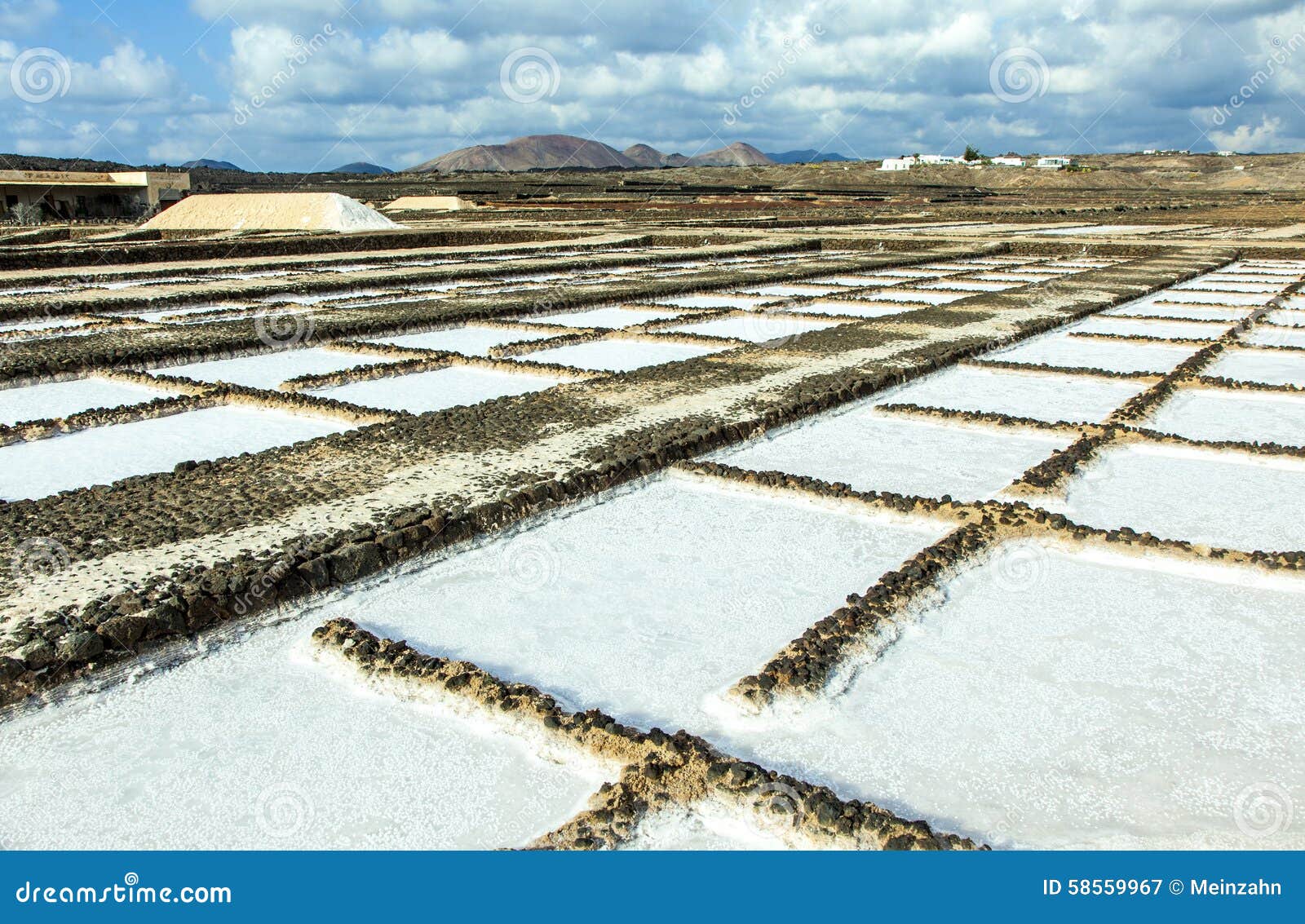 Salt Basins in Saline De Janubio Stock Image - Image of reflection ...
