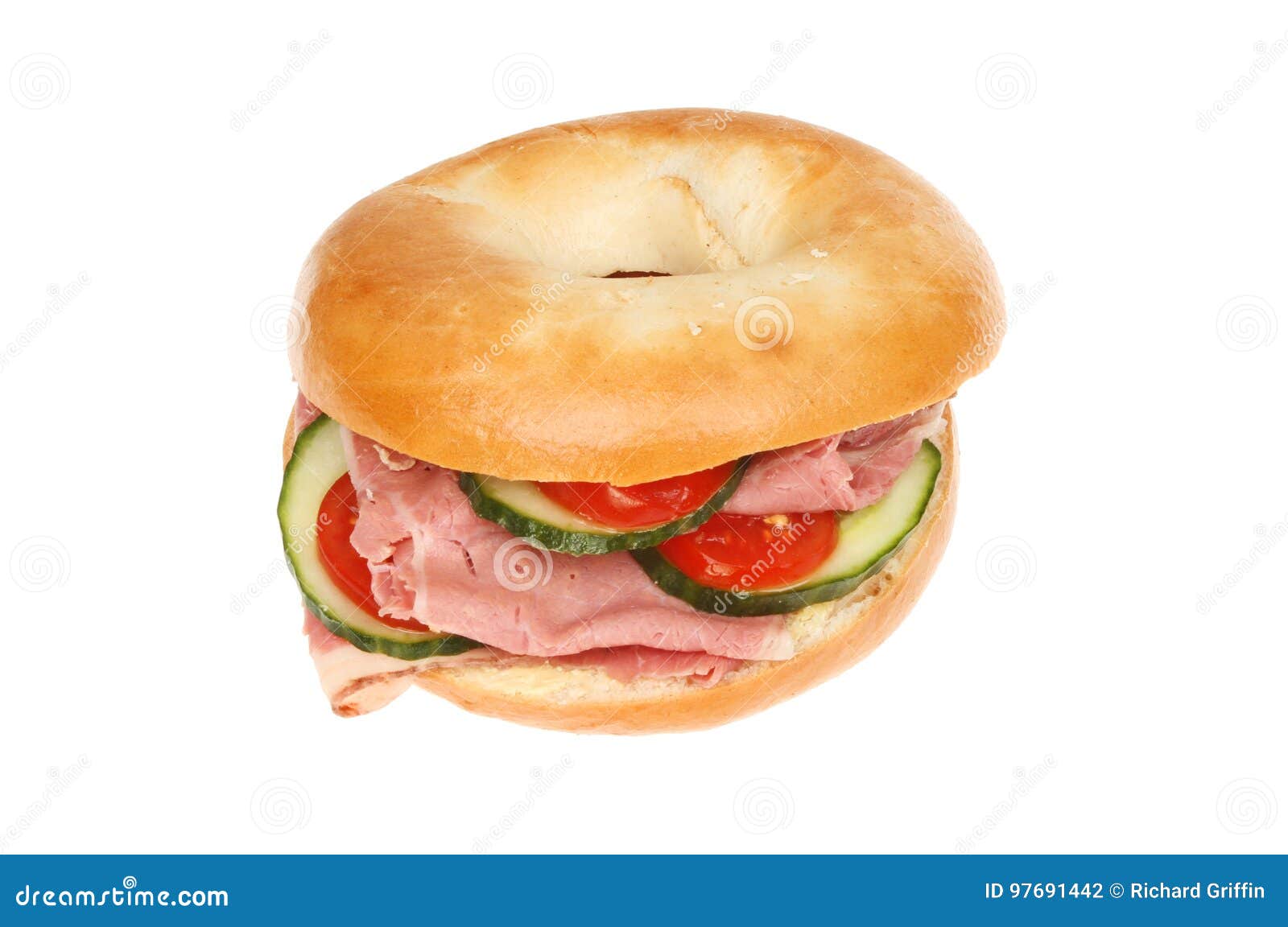 Salt beef bagel stock photo. Image of cold, meat, salt - 97691442