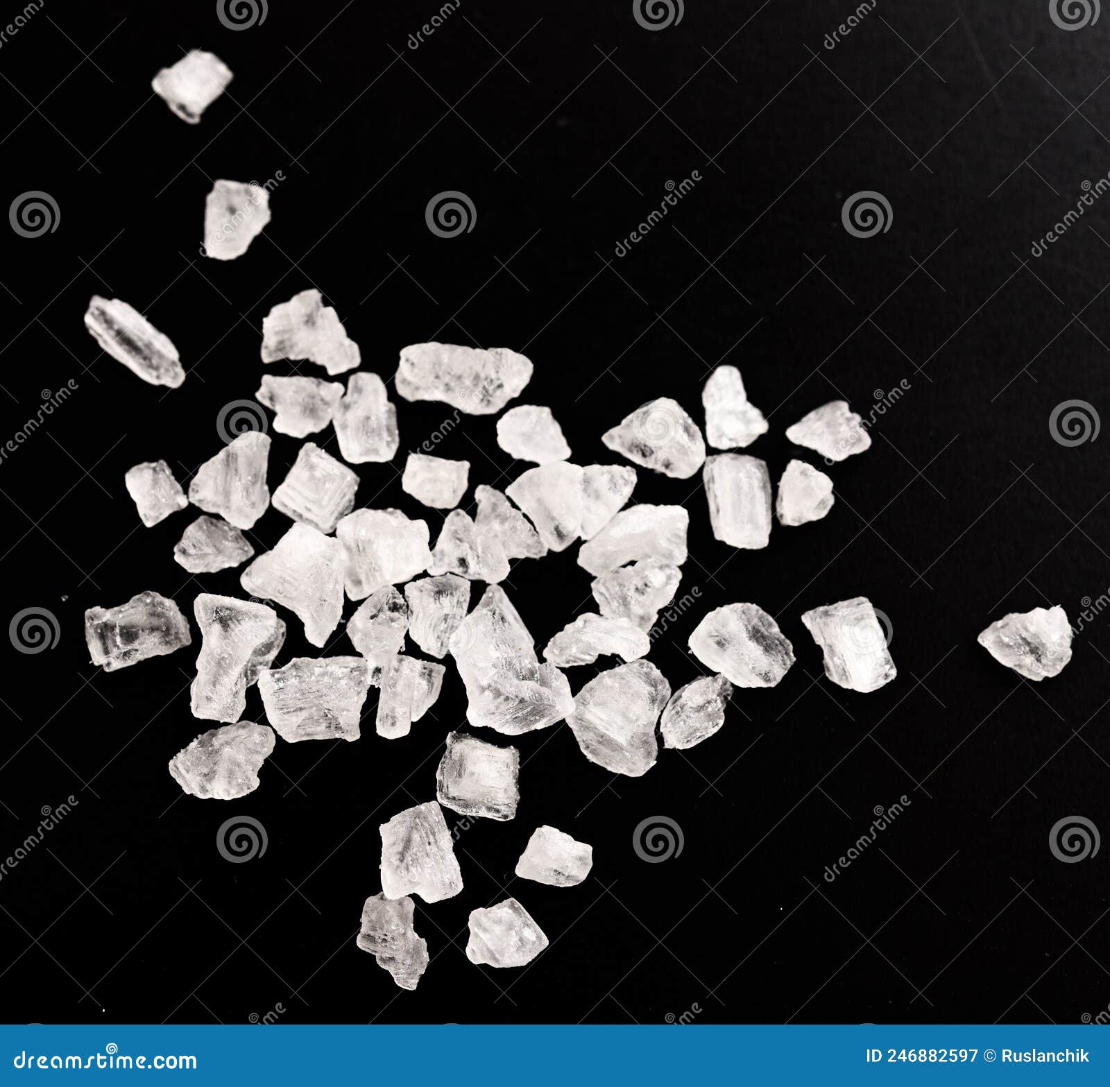 Salt on black stock image. Image of black, background - 246882597