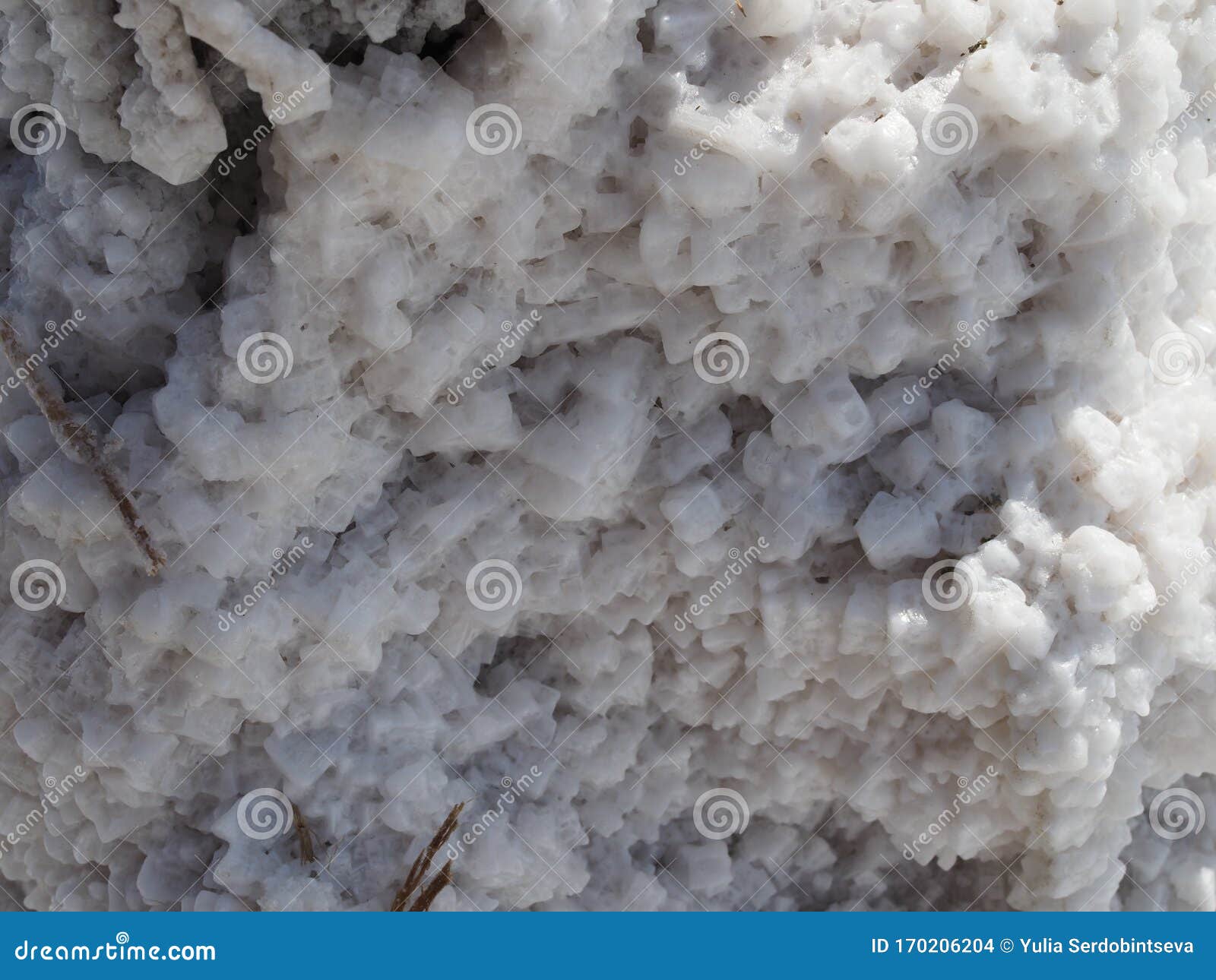 Salt Block, a Huge Block of Salt on Which Structured Grains of Salt are ...