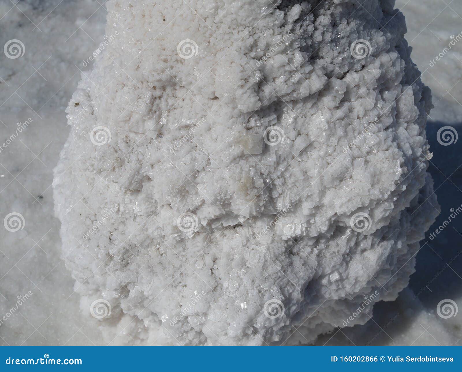 Salt Block, a Huge Block of Salt on Which Structured Grains of Salt are ...