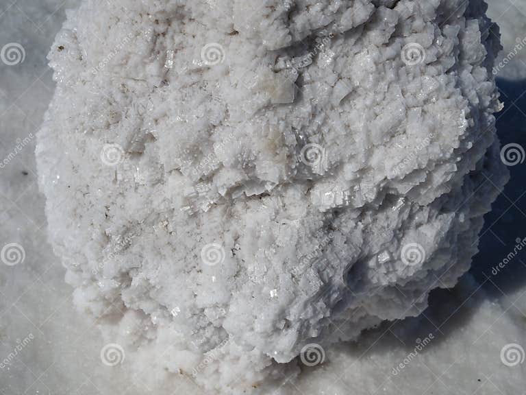Salt Block, a Huge Block of Salt on Which Structured Grains of Salt are ...