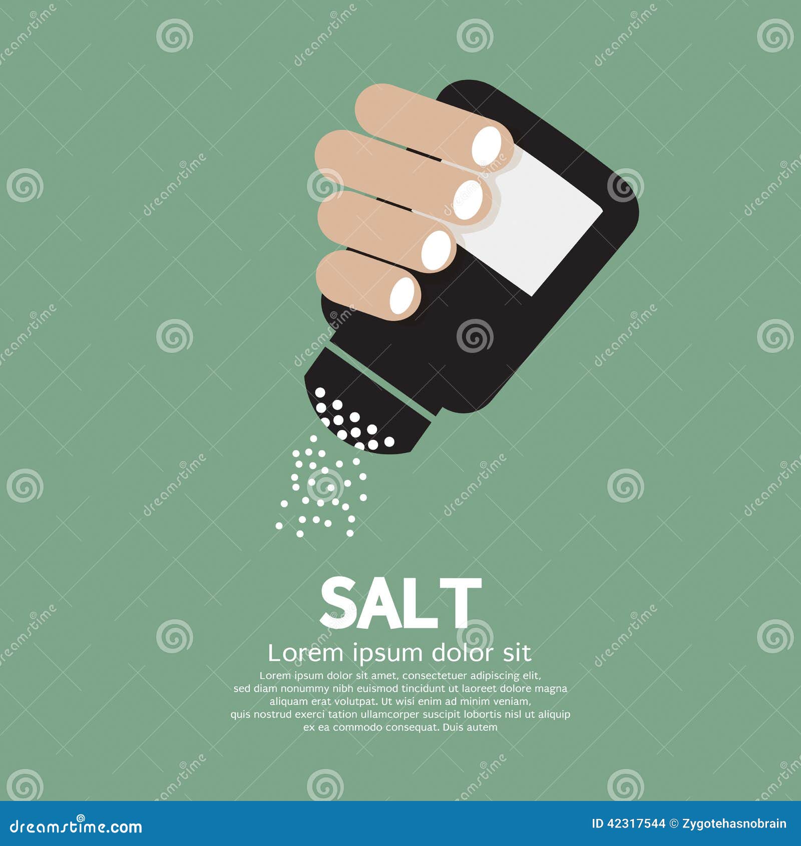 Salt Bottle in Hand stock vector. Illustration of clip - 42317544