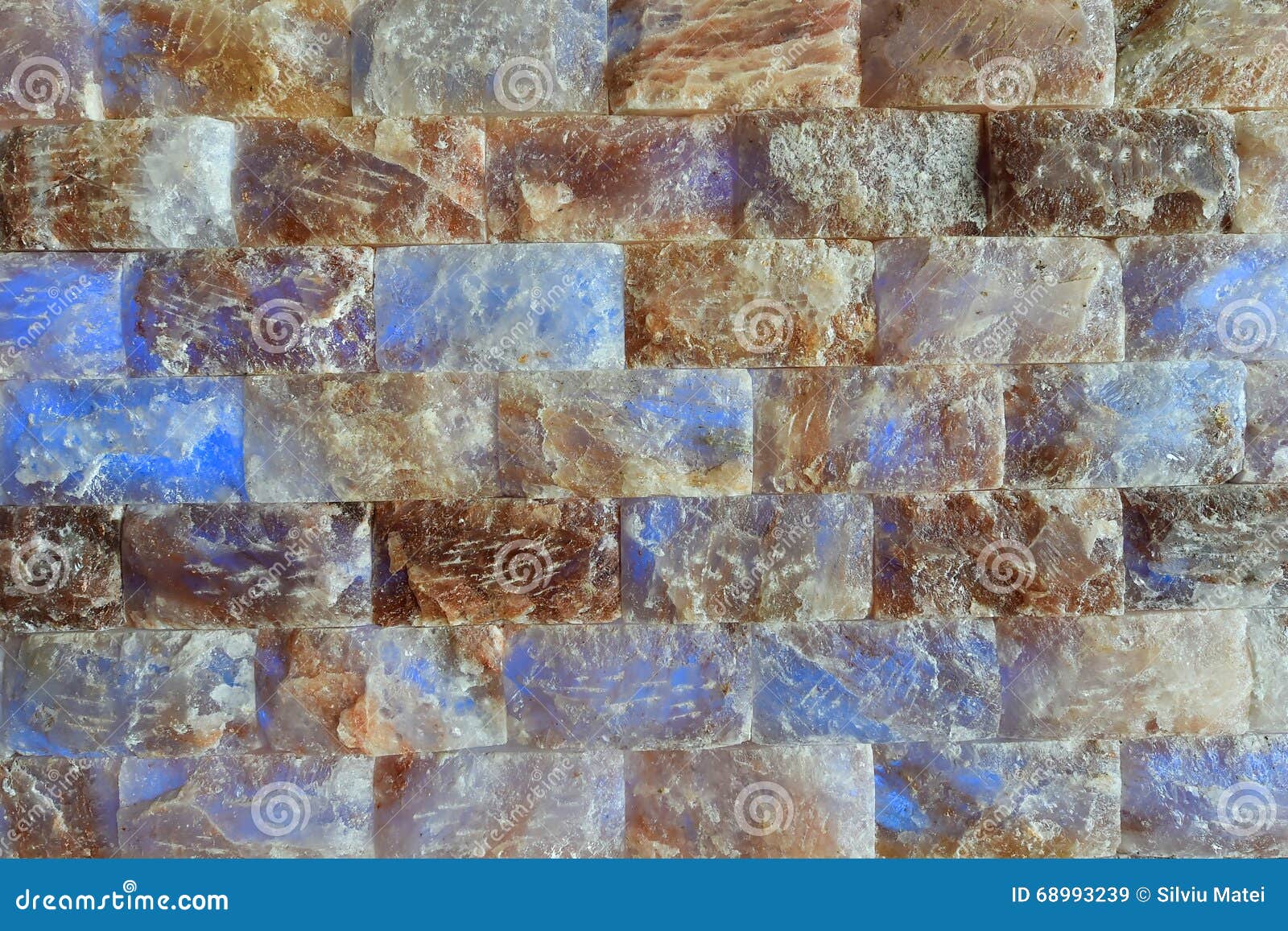 Salt Bricks Wall in a Sauna Stock Image - Image of bricks, texture ...