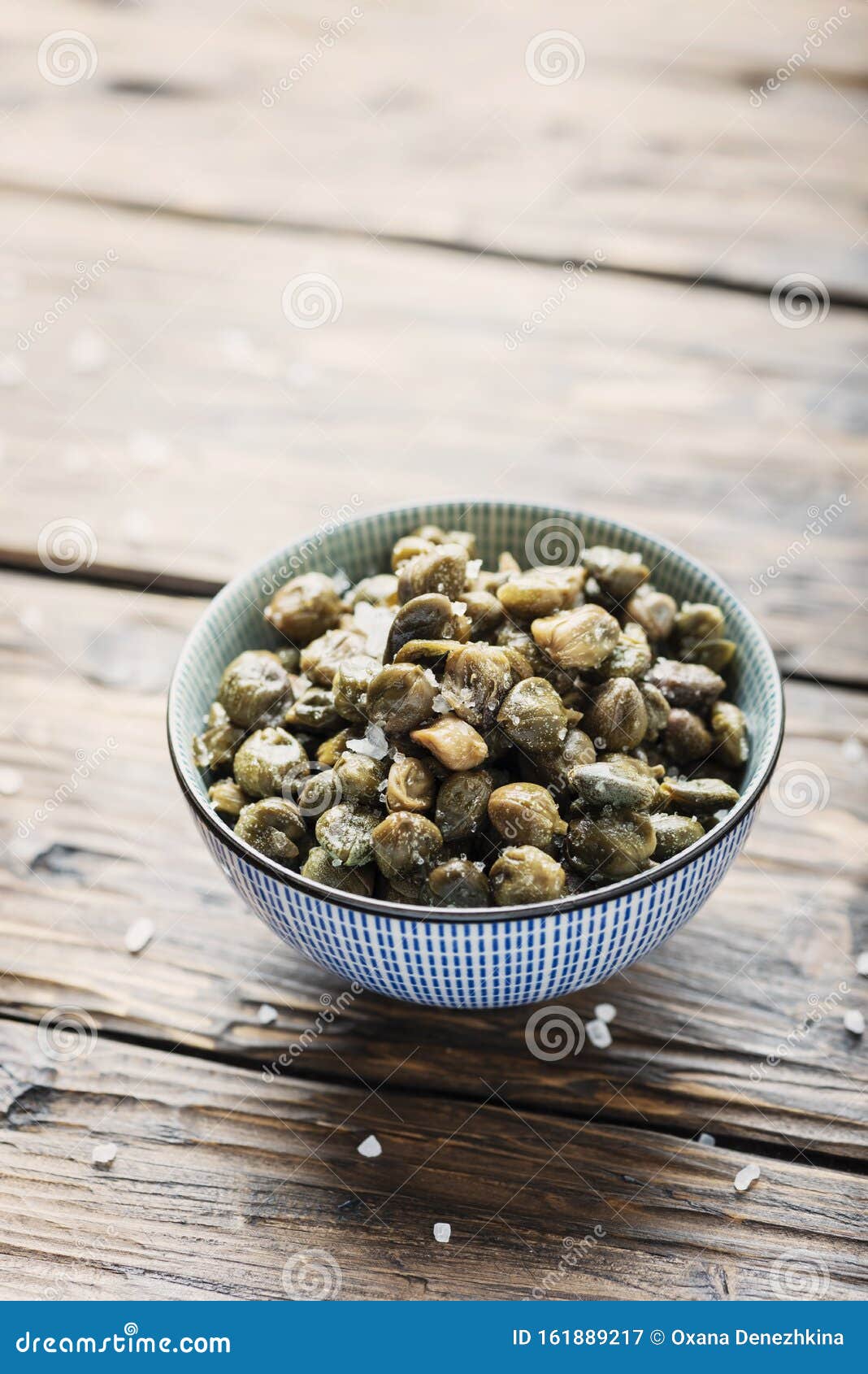 Salt Capers on the Wooden Table Stock Image - Image of nature, bowl ...