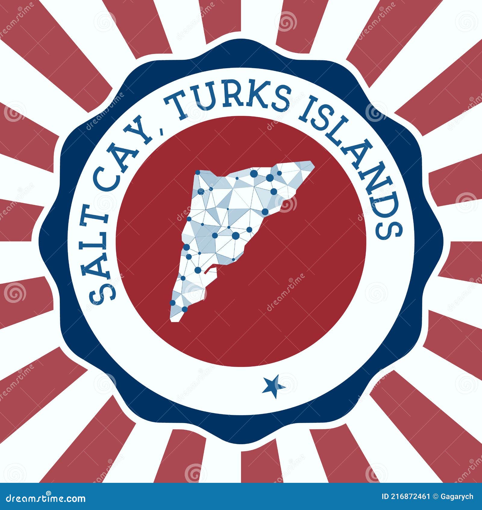 Salt Cay, Turks Islands Badge. Stock Vector - Illustration of holiday ...