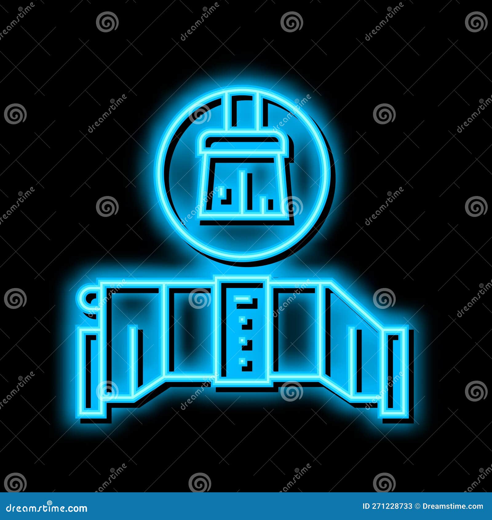 Salt Cell Maintenance Neon Glow Icon Illustration Stock Vector ...