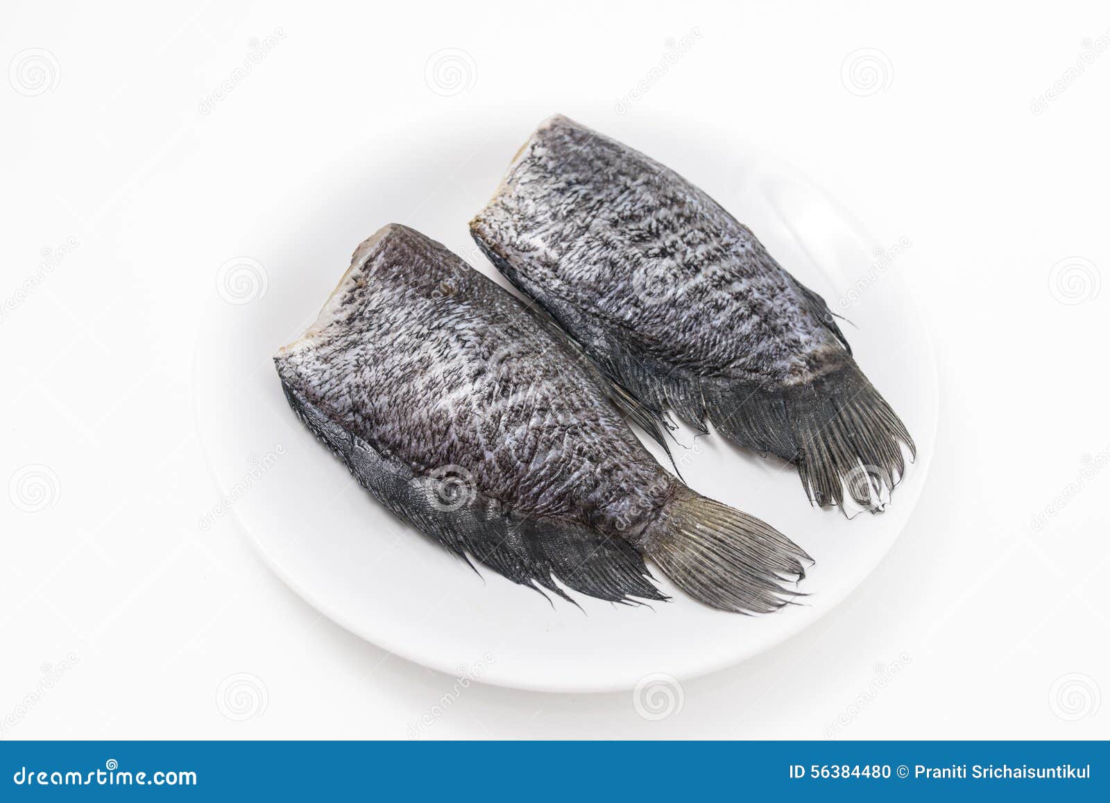 Salt cod fish isolated stock photo. Image of caribbean - 56384480