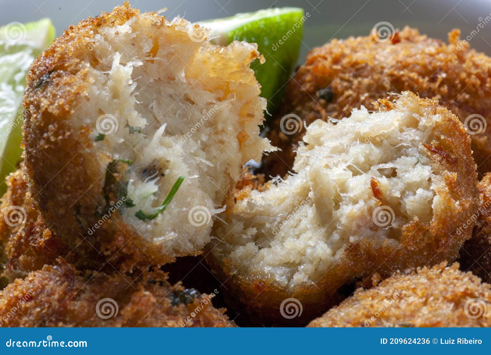 Salt cod fritters stock photo. Image of food, homemade - 209624236